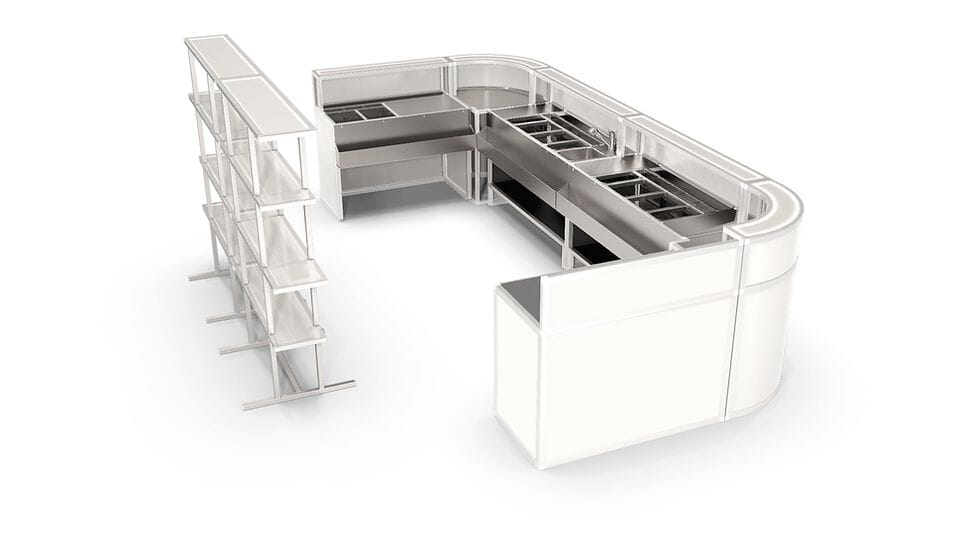 "U" SET-UP BAR Bar counter By Station Deus®