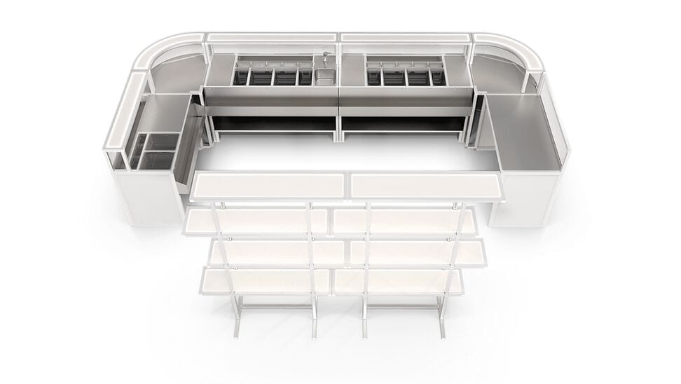 "U" SET-UP BAR Bar counter By Station Deus®