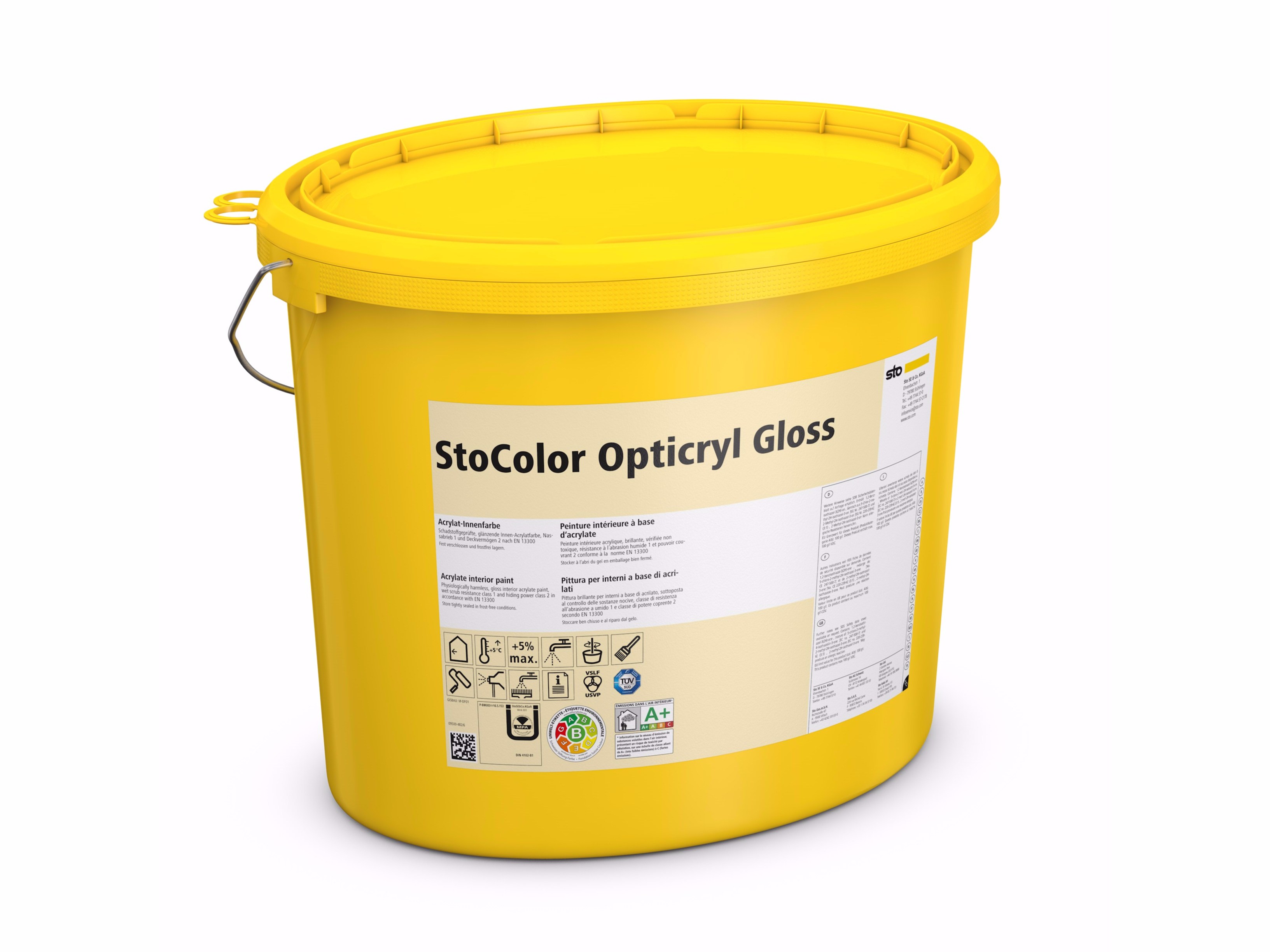Pittura per interni a base acrilica StoColor Opticryl Gloss - Sto ...