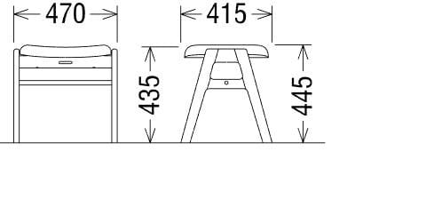 Stool Wooden and fabric stacking stool By KARIMOKU