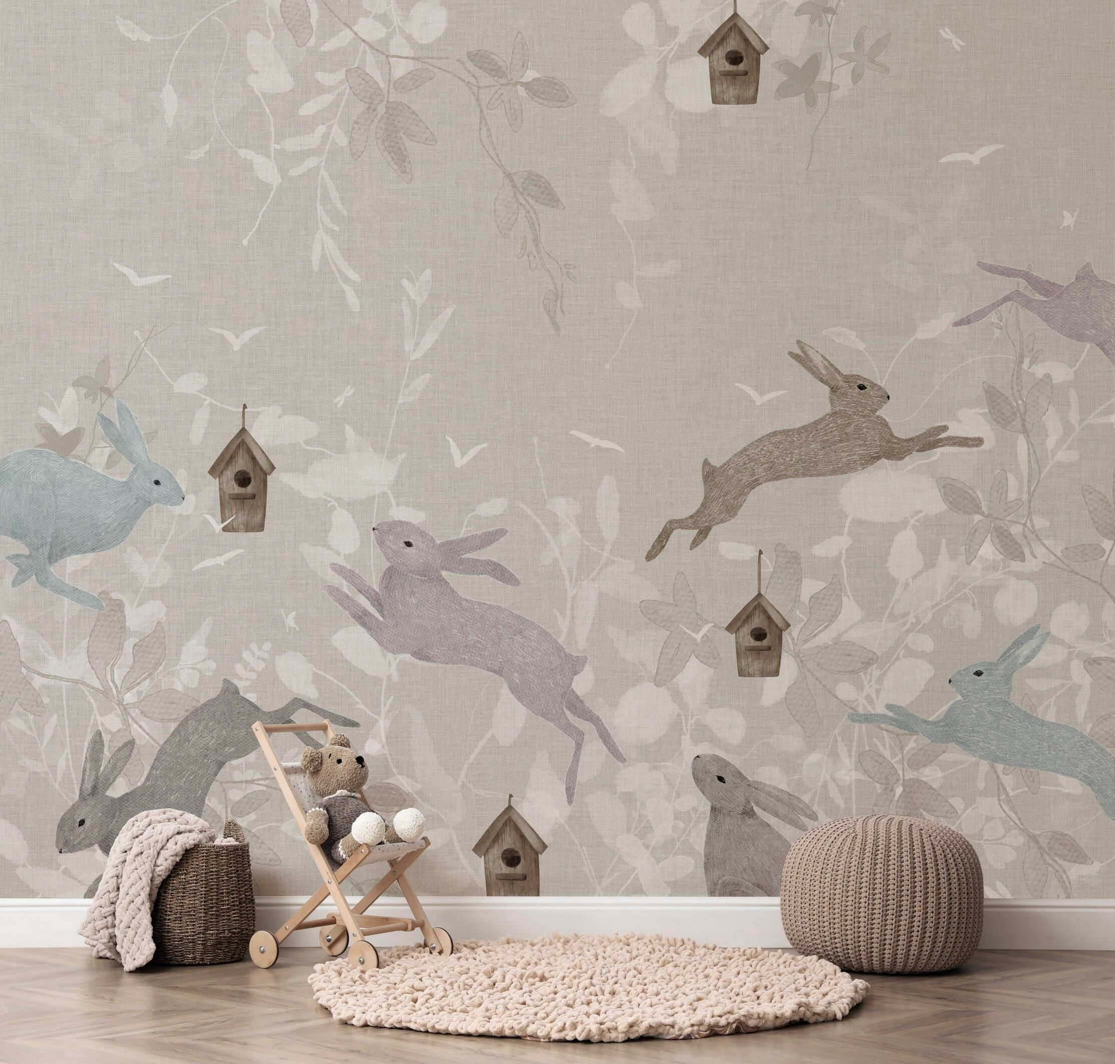 BUNNIES Motif kids wallpaper By Studijo | design Josipa Maras