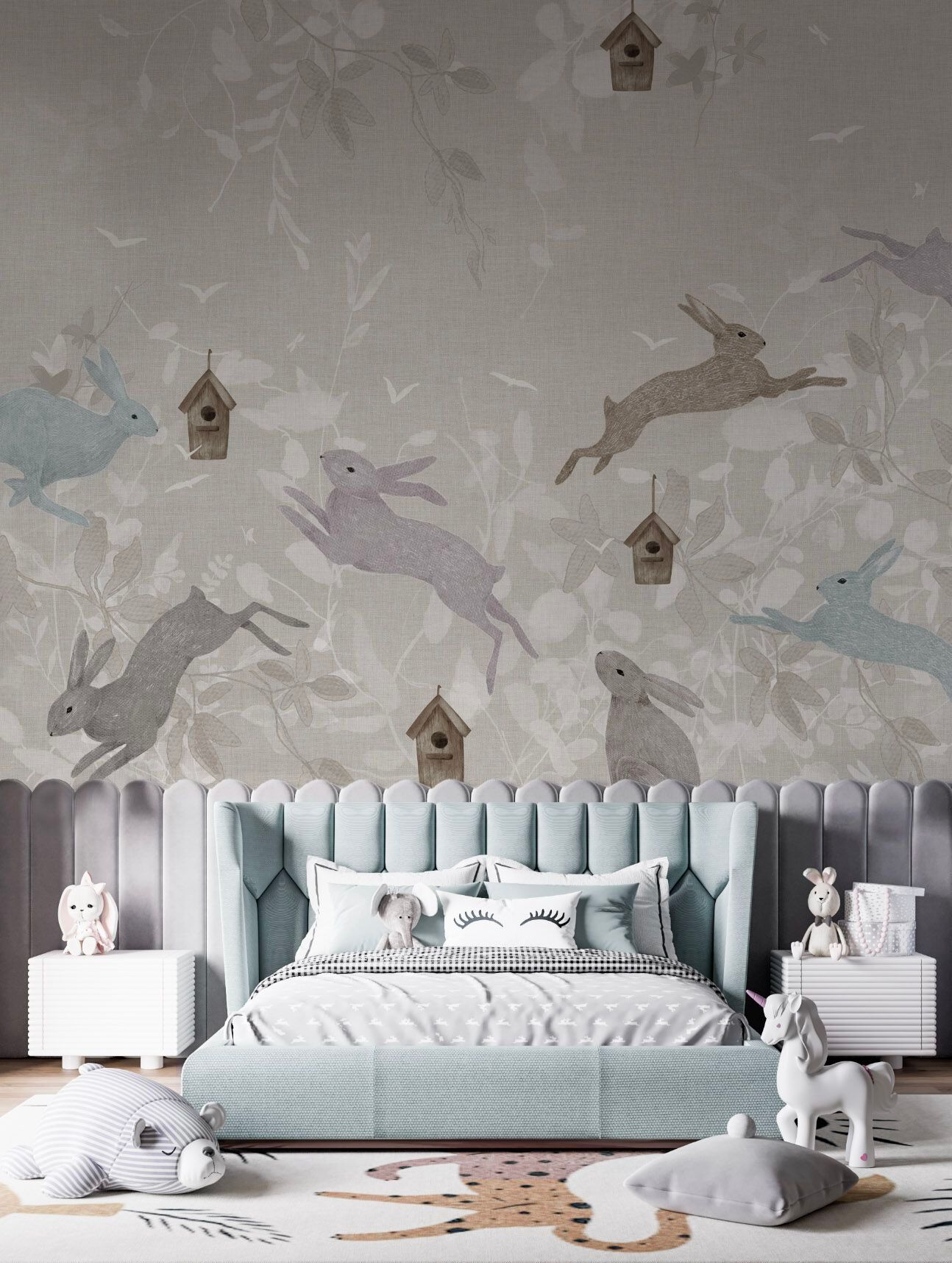 BUNNIES Motif kids wallpaper By Studijo | design Josipa Maras