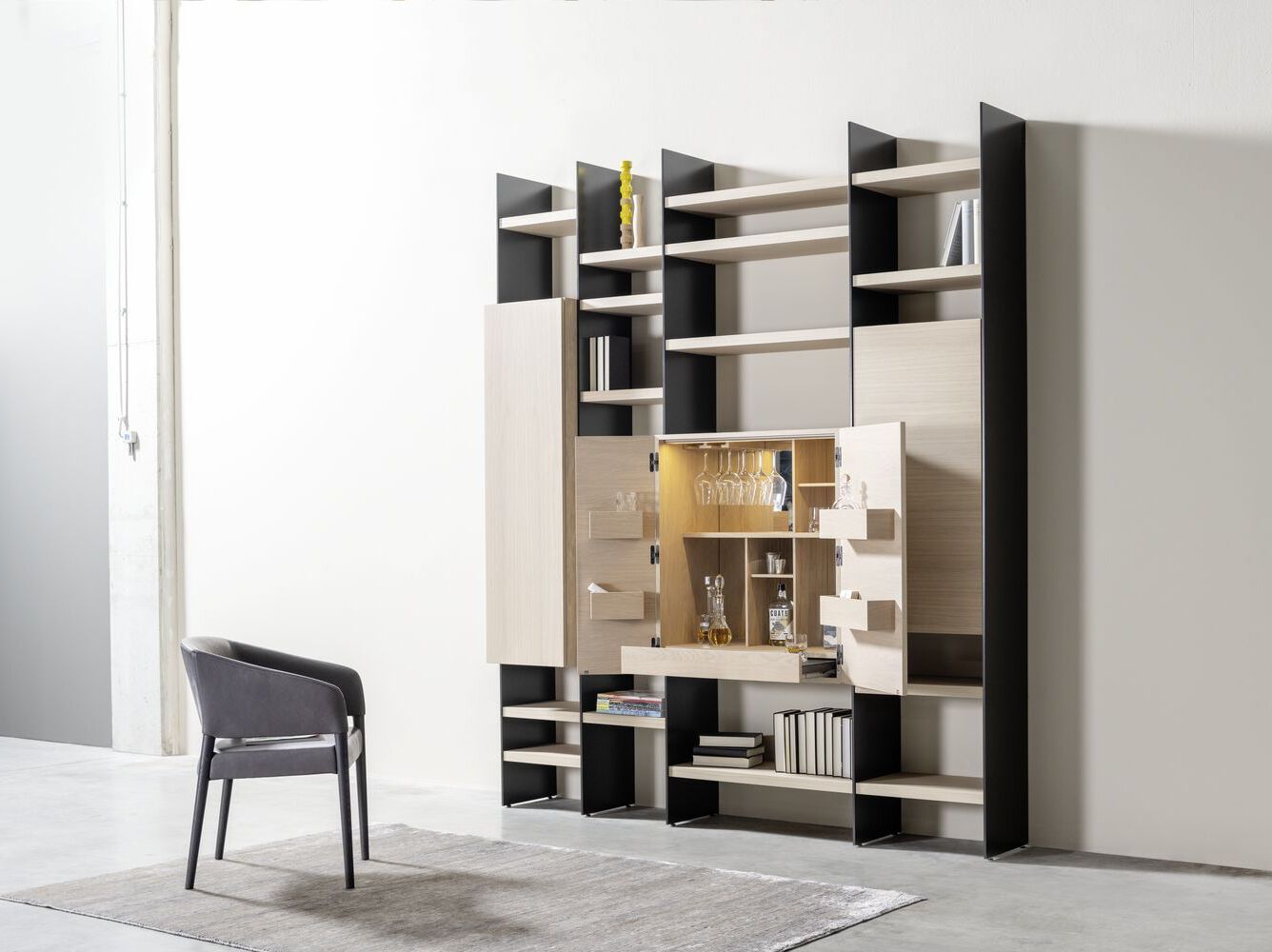 SCALA/CUBO 167 Bar cabinet By Sudbrock Möbelwerk