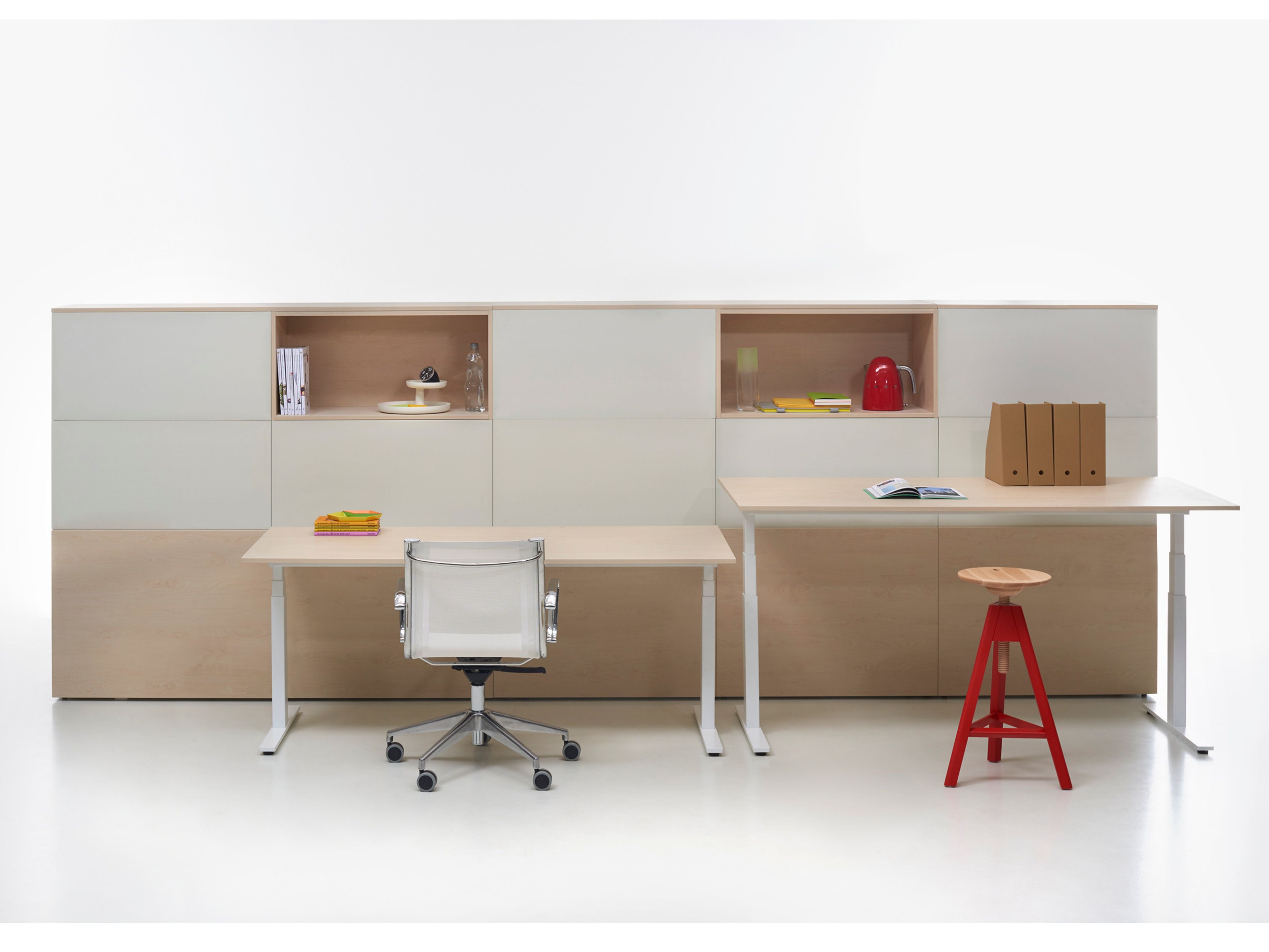 T-LEG Height-adjustable rectangular office desk By Manerba | design ...