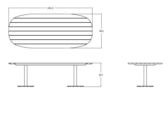 T-TABLE | Teak table By TRIBÙ