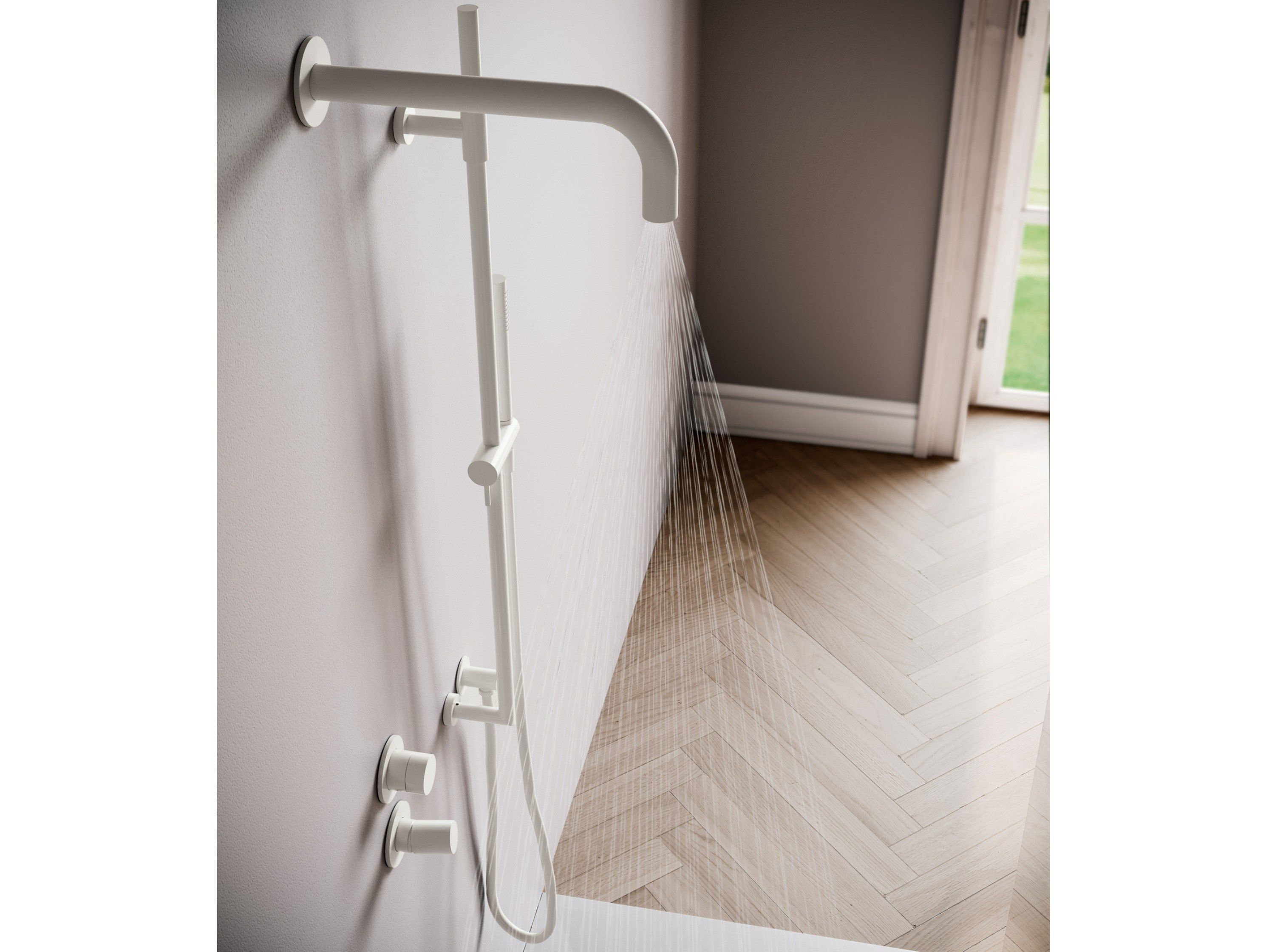 Set doccia in ottone con soffione e doccetta T30 - Rubinetterie Treemme ...