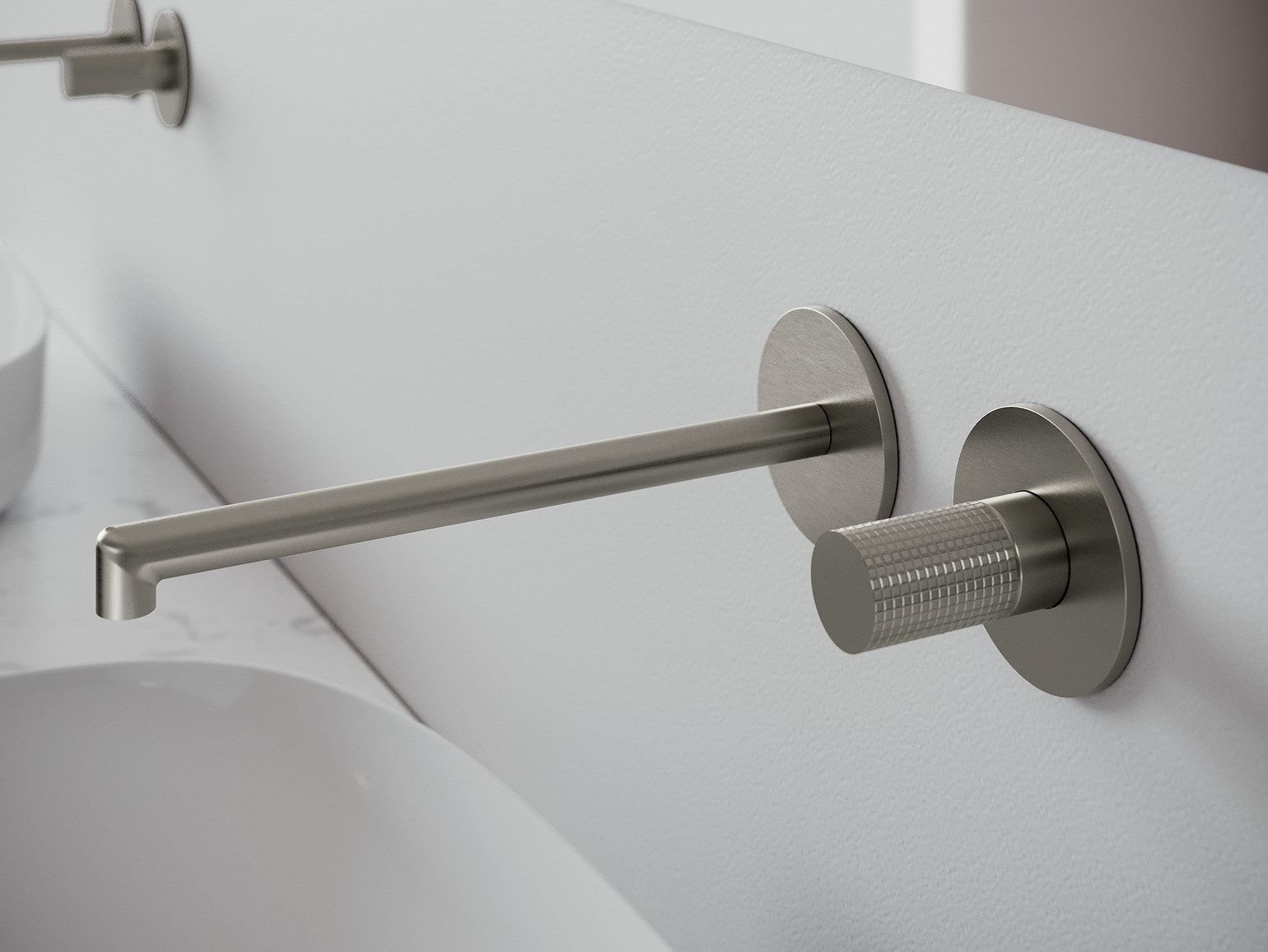 T30 Wall-mounted single handle brass washbasin mixer By Rubinetterie ...