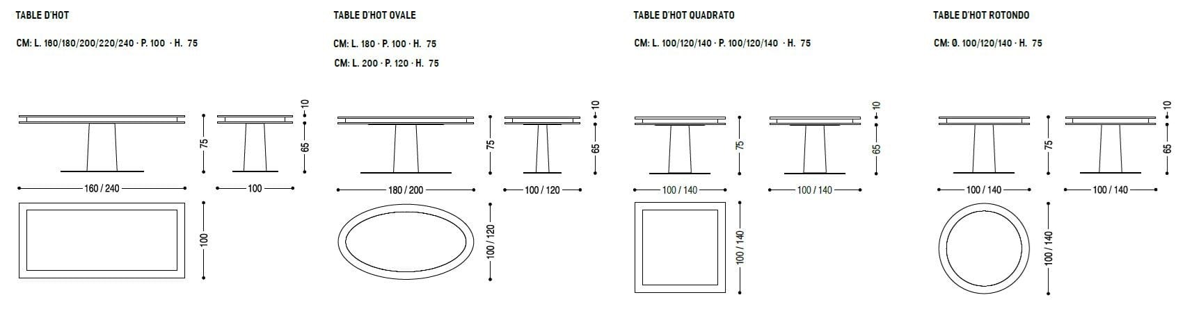 Round solid wood dining table TABLE D’HOT By Riva 1920 design Davide Oldani