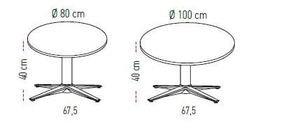 TABULA TAR-20 Round coffee table By ACTIU