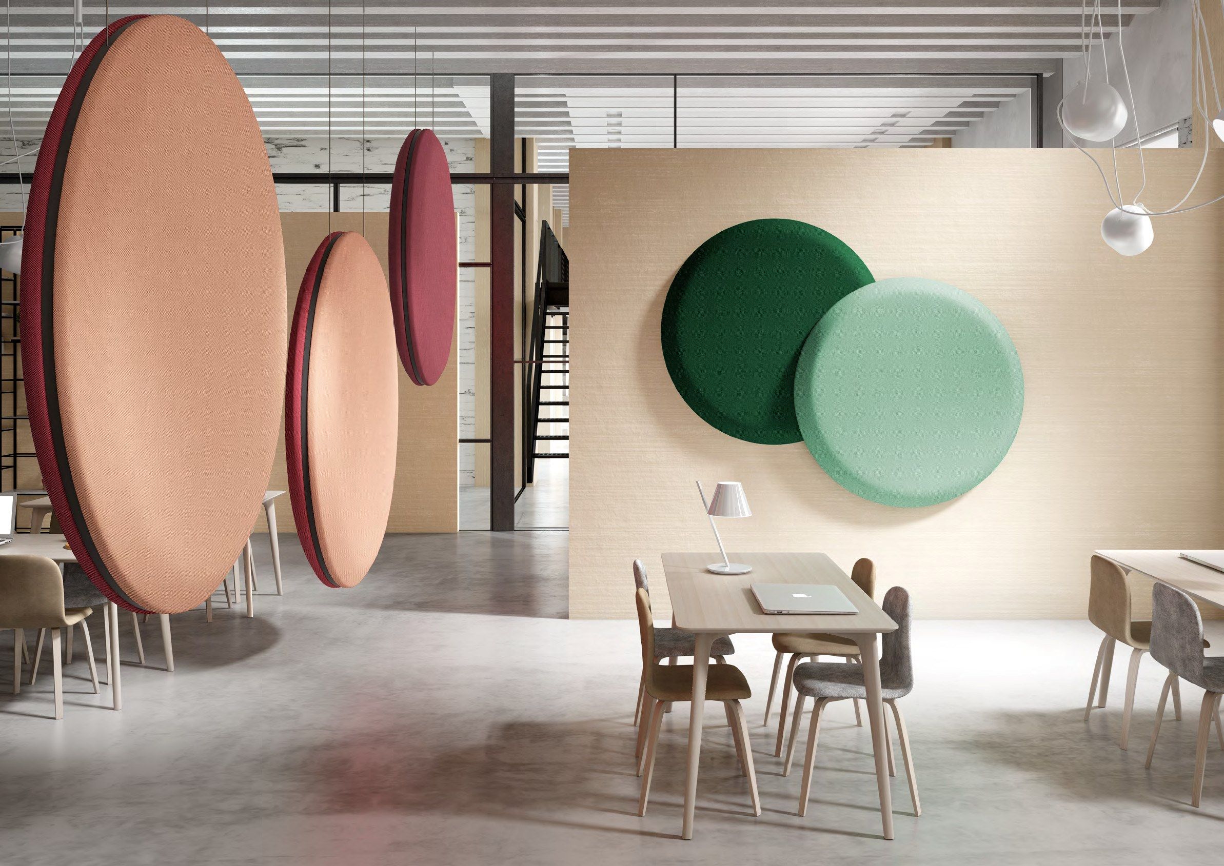 LESSEN TACET Woven vinyl Acoustic wall panel By VERTISOL INTERNACIONAL