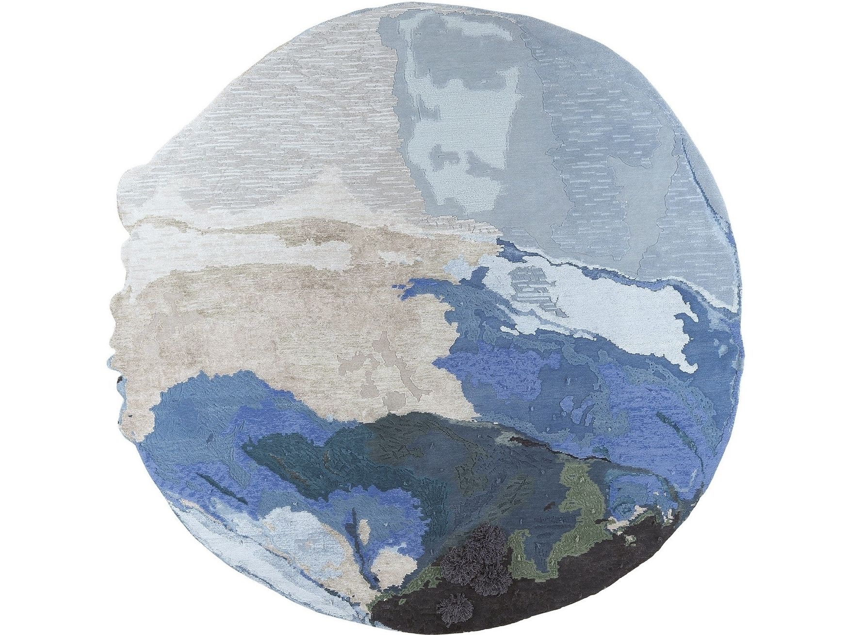 TACTILE BLUE Rug By Mohebban