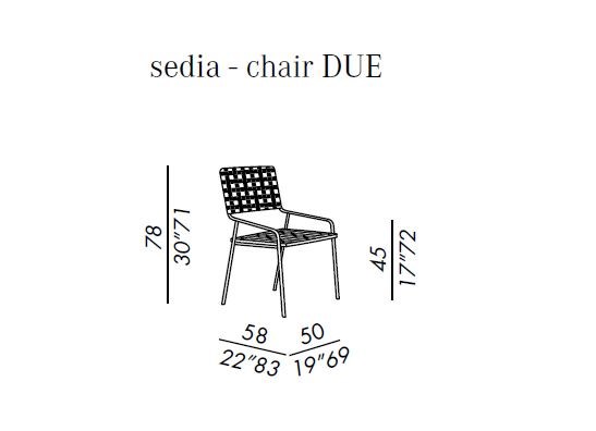 Rope garden chair TAI OPEN AIR DUE By Meridiani design Andrea Parisio