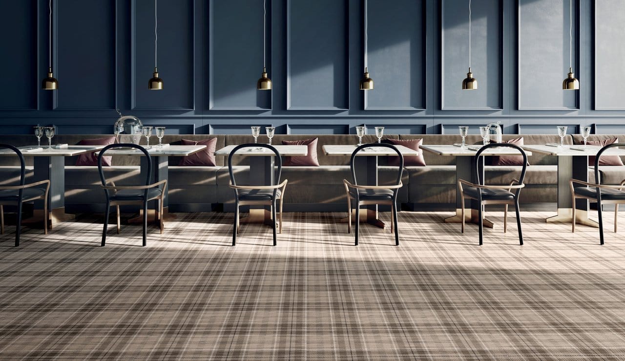 TAILORART TARTAN DARK Porcelain stoneware wall/floor tiles with textile ...