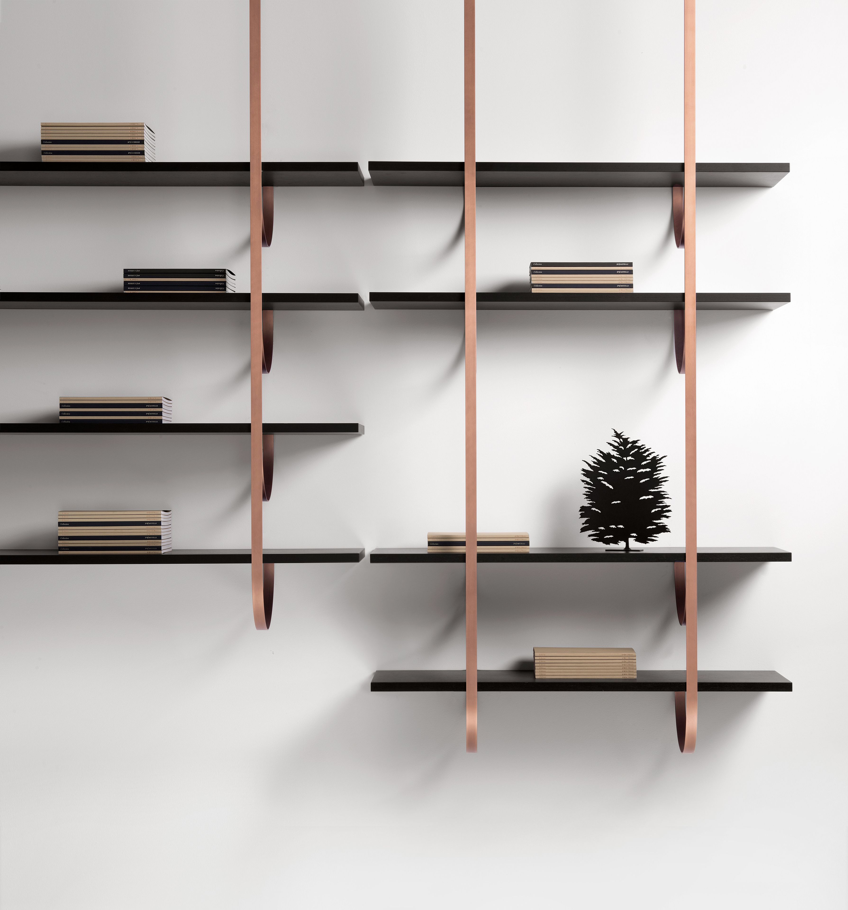 TALEA Floating metal bookcase By DE CASTELLI | design LucidiPevere