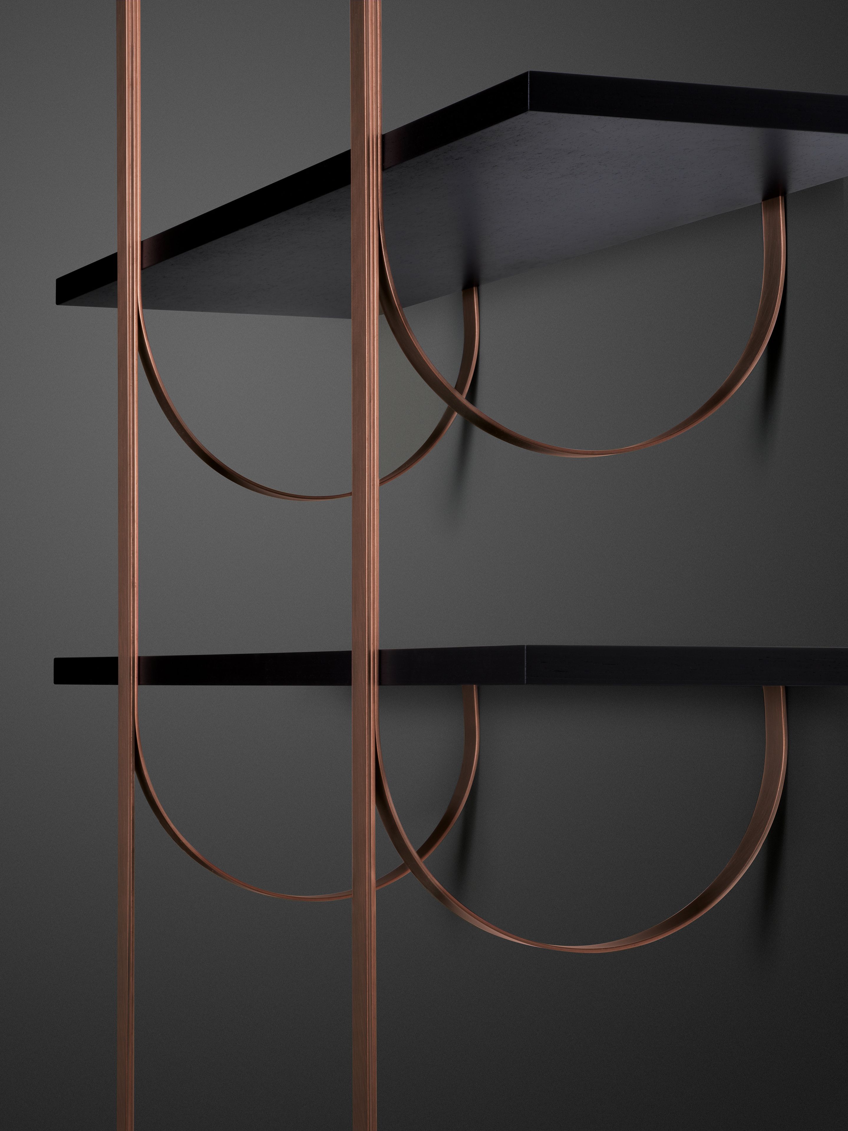 TALEA Floating metal bookcase By DE CASTELLI | design LucidiPevere