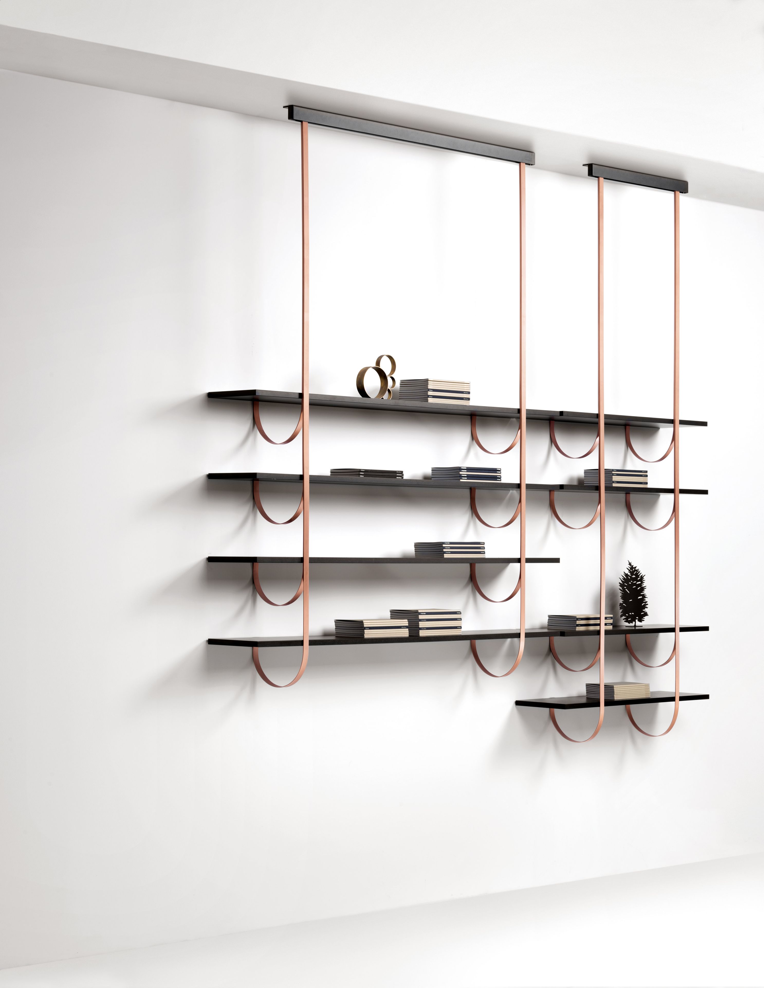 TALEA Floating metal bookcase By DE CASTELLI | design LucidiPevere