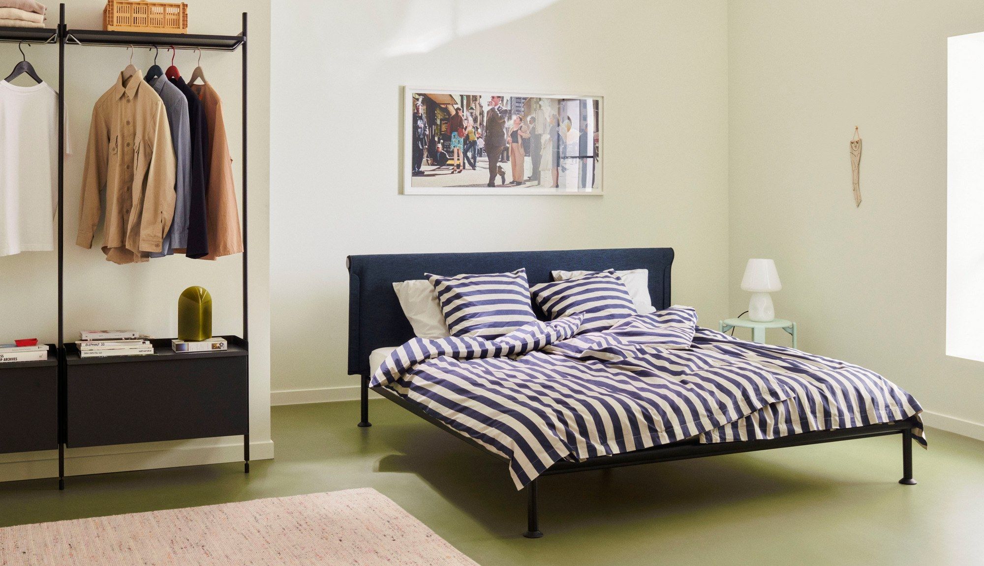 TAMOTO Double bed with upholstered headboard By Hay | design Shane Schneck