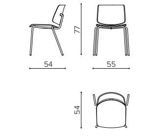 TAO | Fabric chair By True Design design Orlandini Design