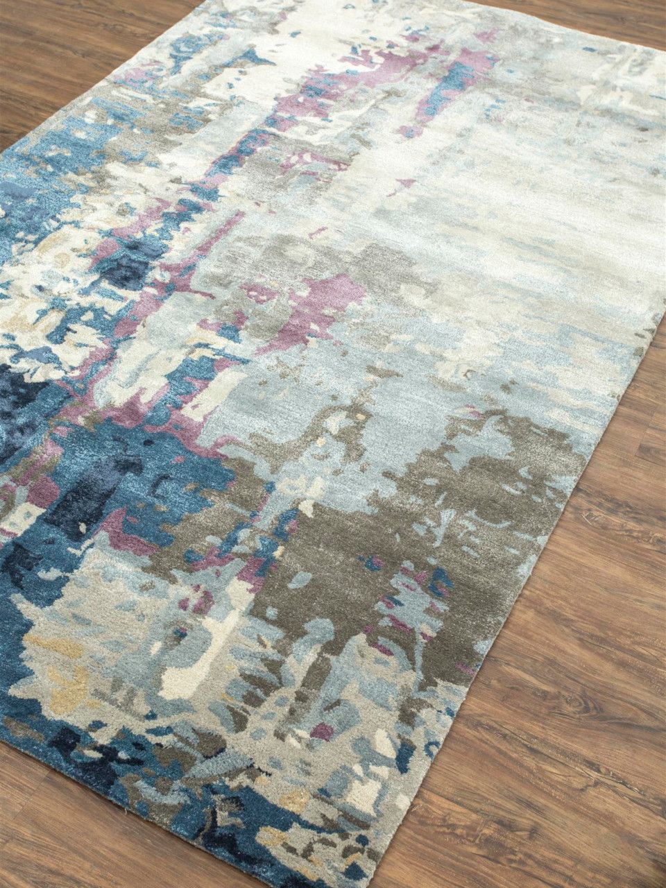 TAQ-4306 Ashwood/Skyline Blue Rectangular handmade rug By Jaipur Rugs