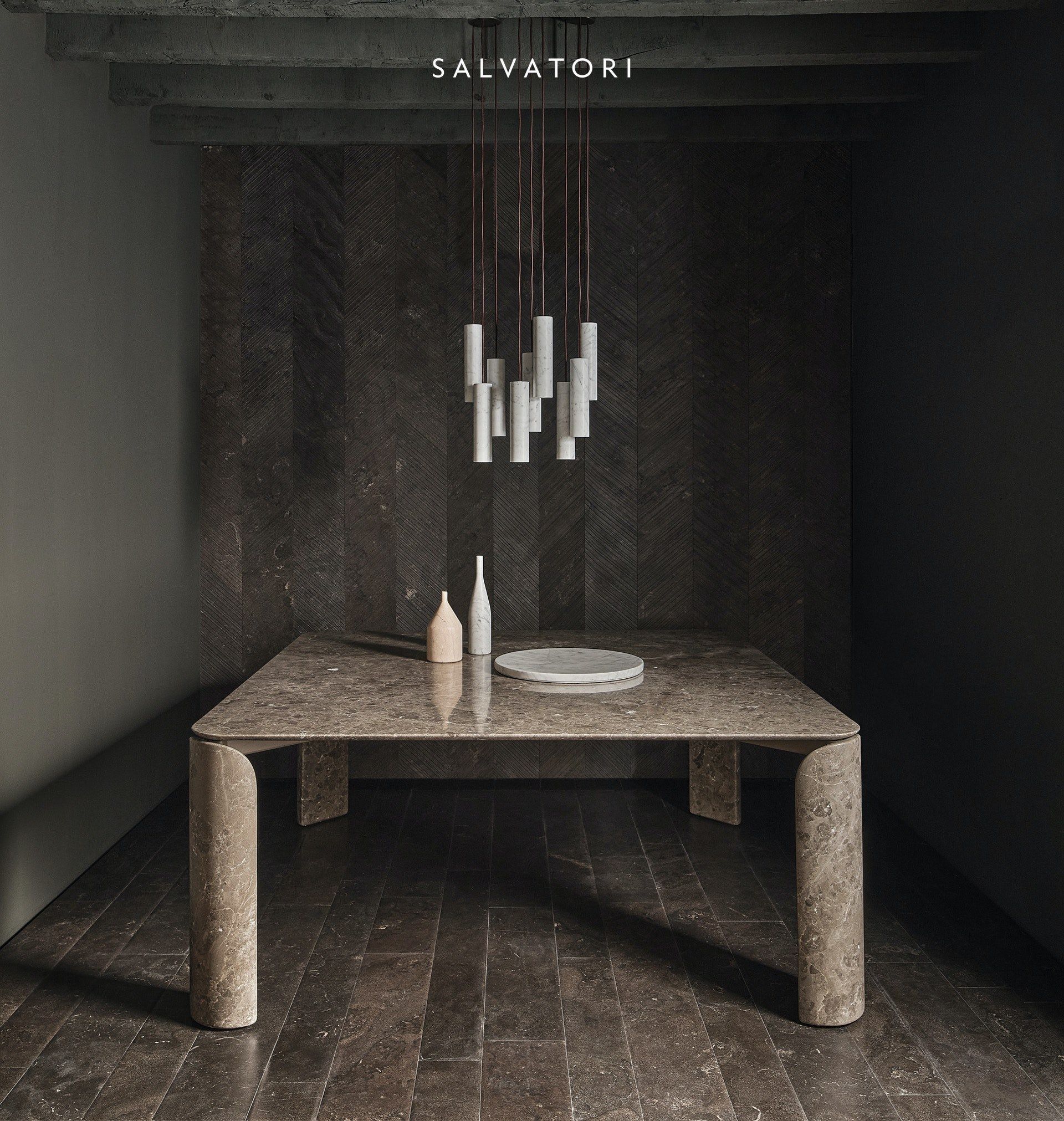 TAULA Square marble table By Salvatori | design Patricia Urquiola