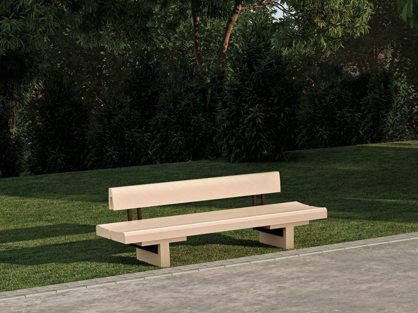 Bench with back TAULA By ULMA Architectural Solutions design Miguel ...