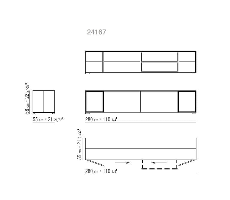 TAYLOR | Wooden sideboard By Flexform design Carlo Colombo
