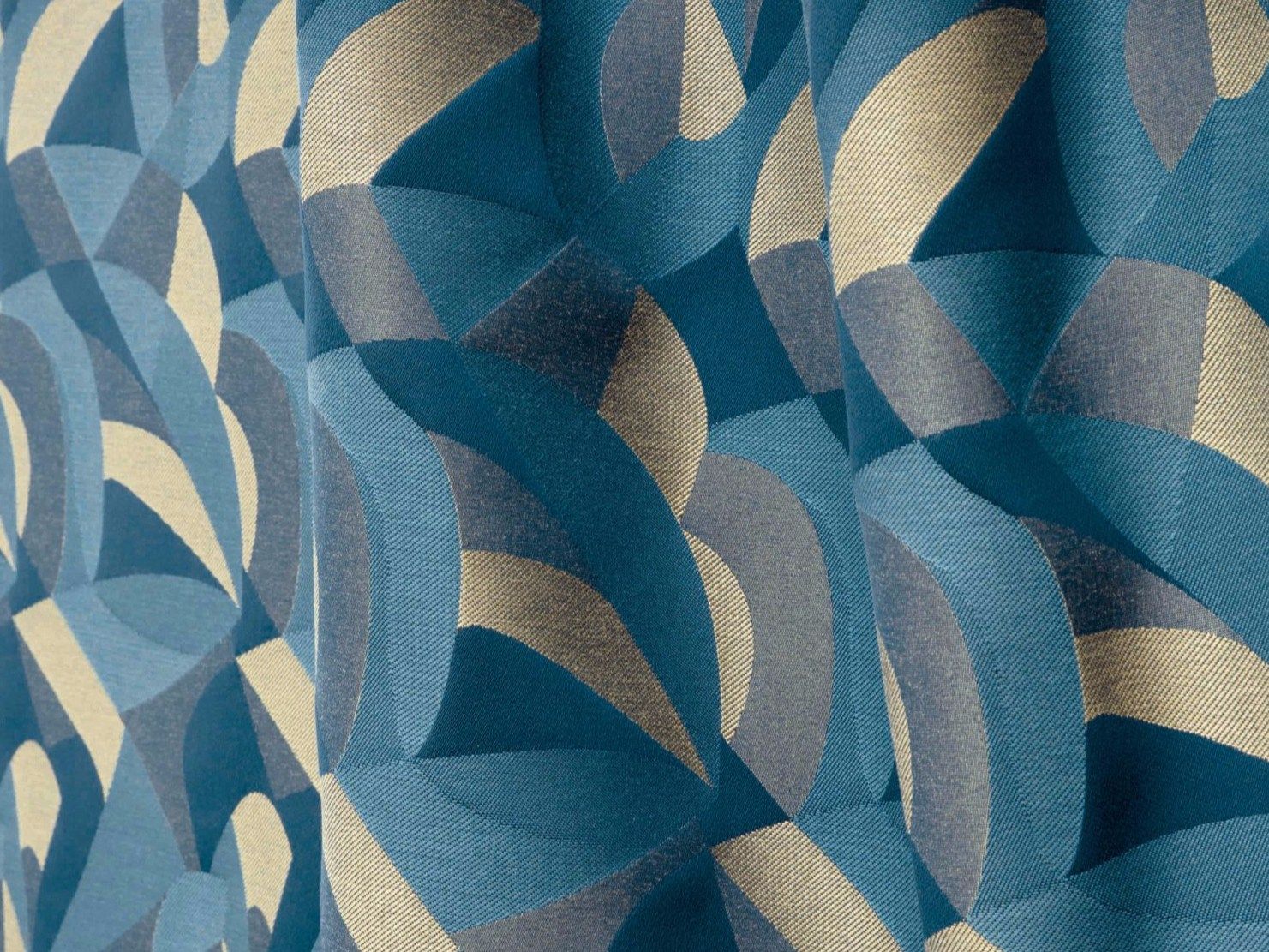 Washable multi-colored Trevira® CS fabric with graphic pattern TCHIN By ...