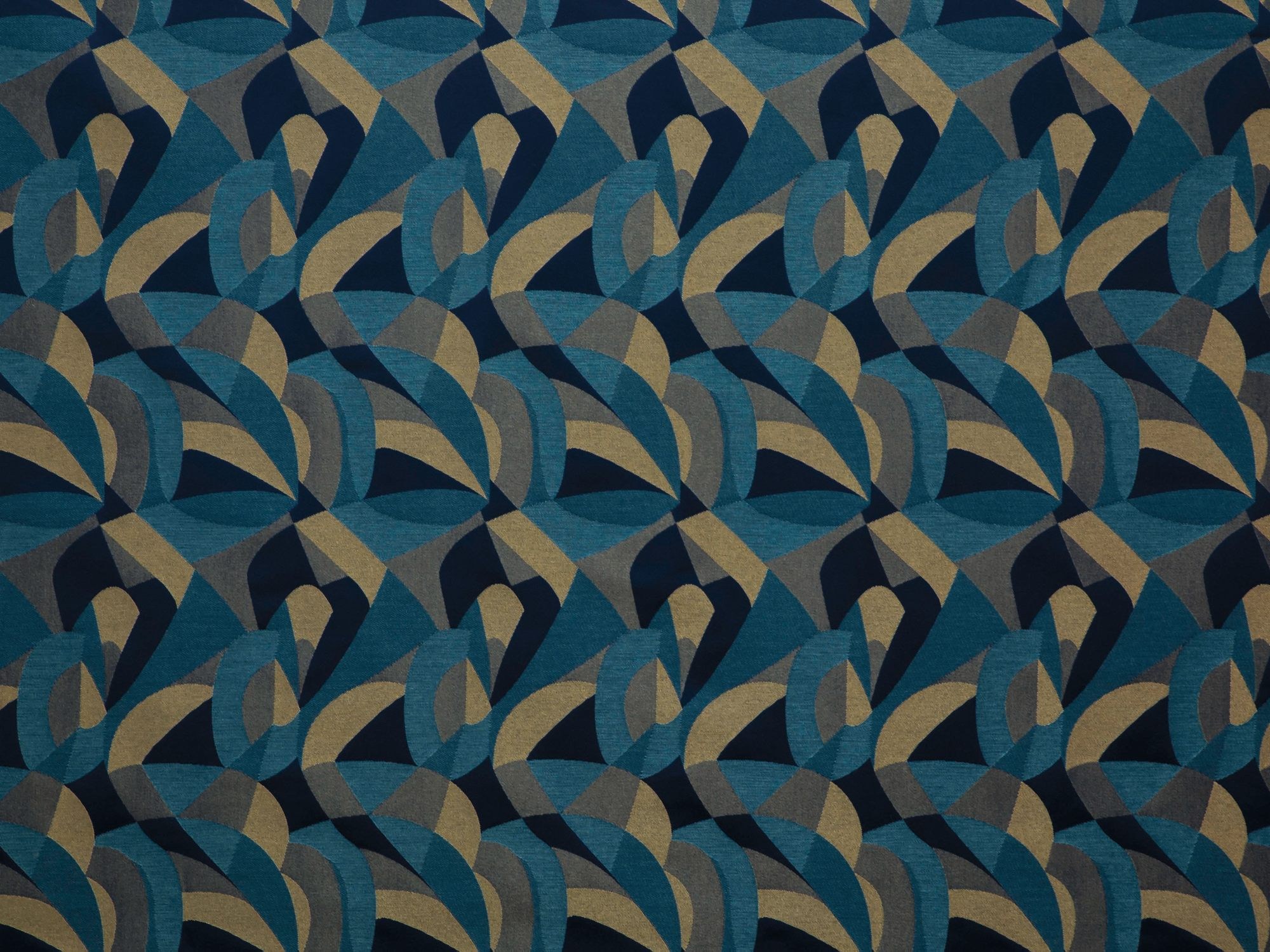 Washable multi-colored Trevira® CS fabric with graphic pattern TCHIN By ...