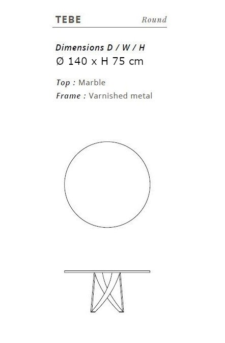 TEBE | Table ronde Table ronde en marbre By International Marmi ...