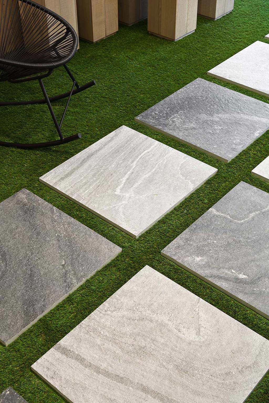 Indoor/outdoor porcelain stoneware Modular system for raised flooring ...