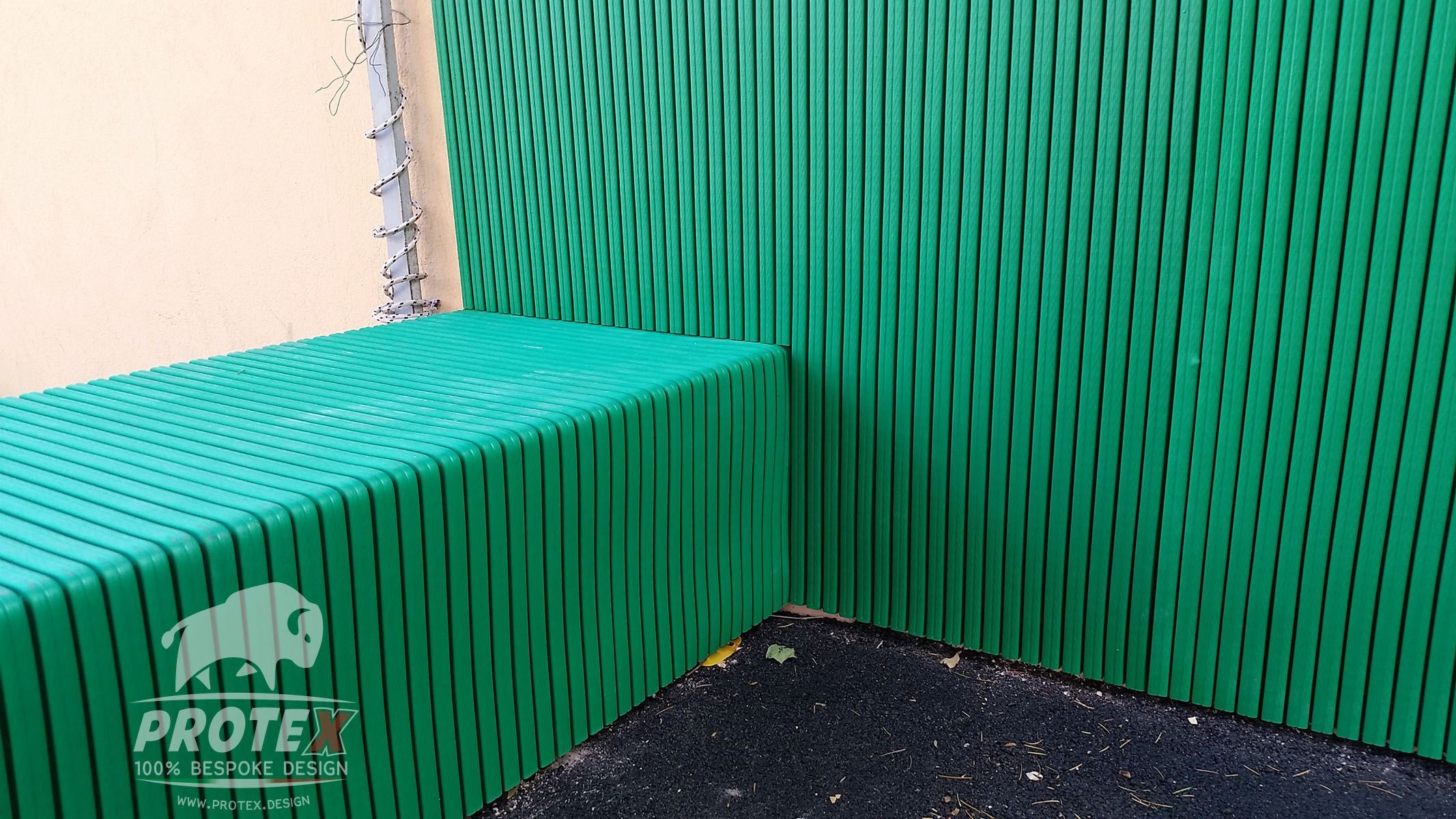 Bumpers for benches Fireproof Ethylene-vinyl acetate Impact protection ...