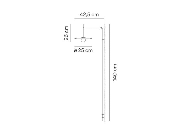 LED Direktlicht Wandleuchte aus Stahl mit festem Arm TEMPO 5762_5763 By Vibia Design Lievore Altherr