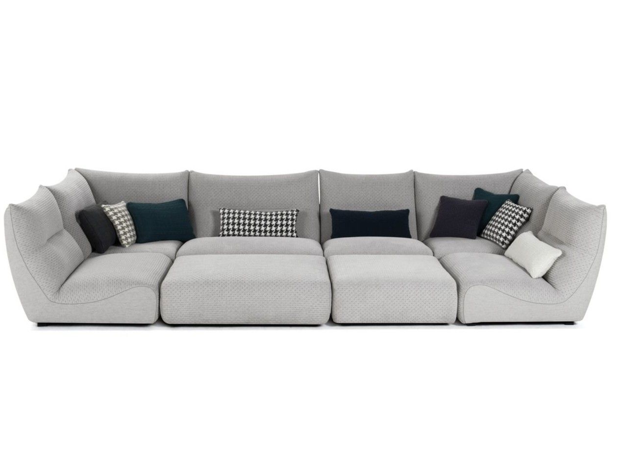 Sectional modular fabric sofa TEMPS CALME By Roche Bobois
