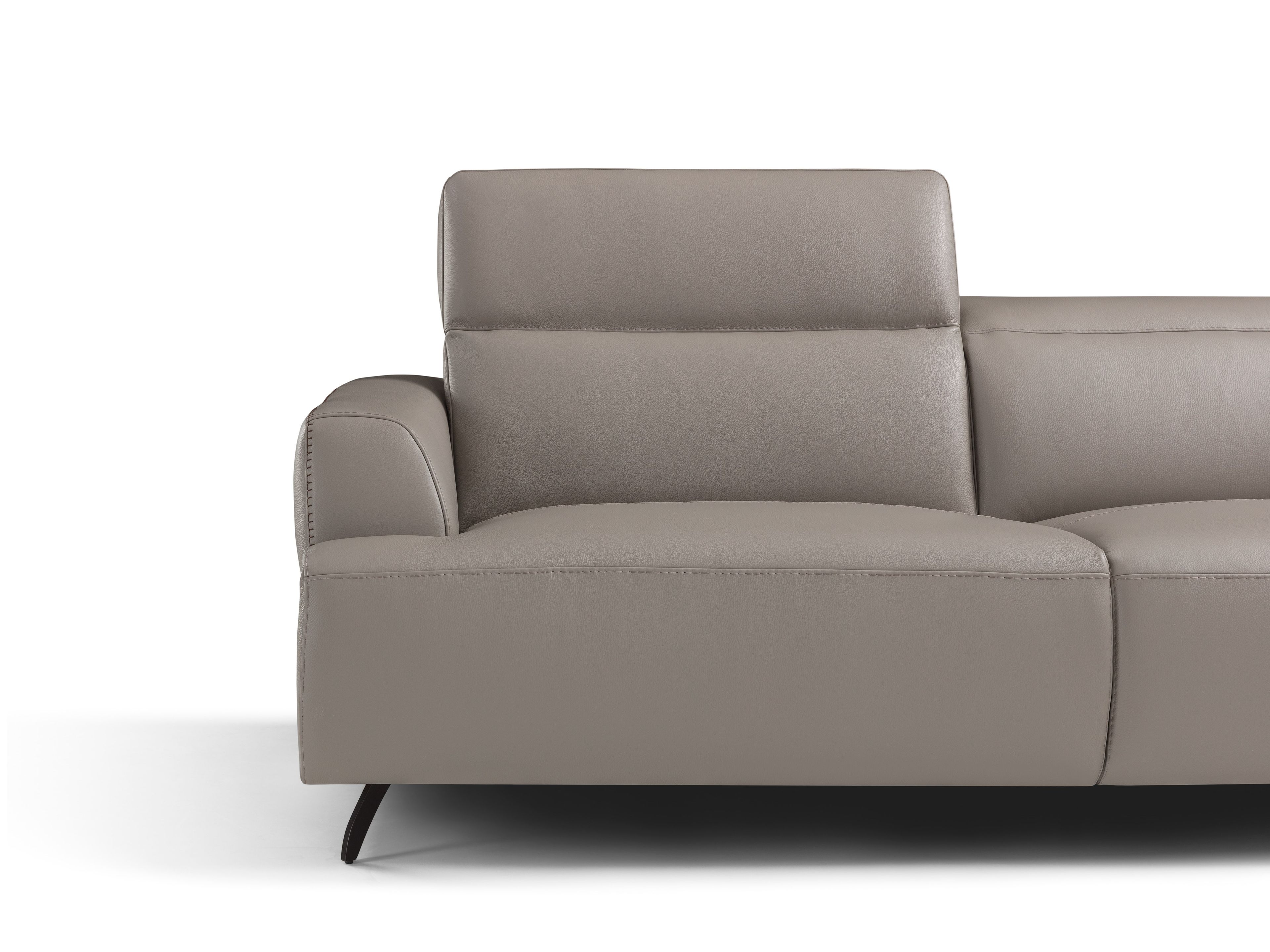 Recliner leather sofa with headrest TEOREMA By Max Divani