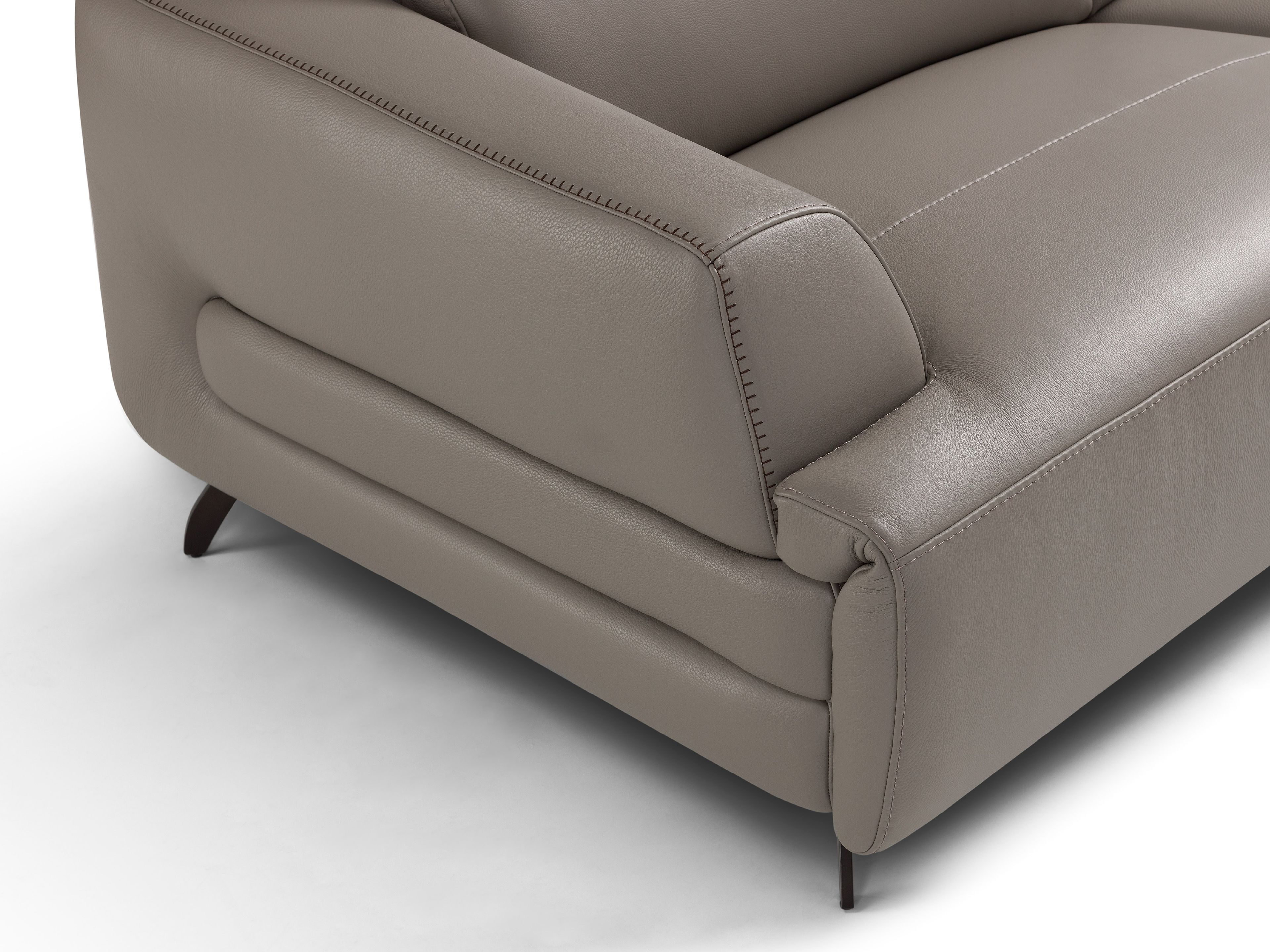 Recliner leather sofa with headrest TEOREMA By Max Divani