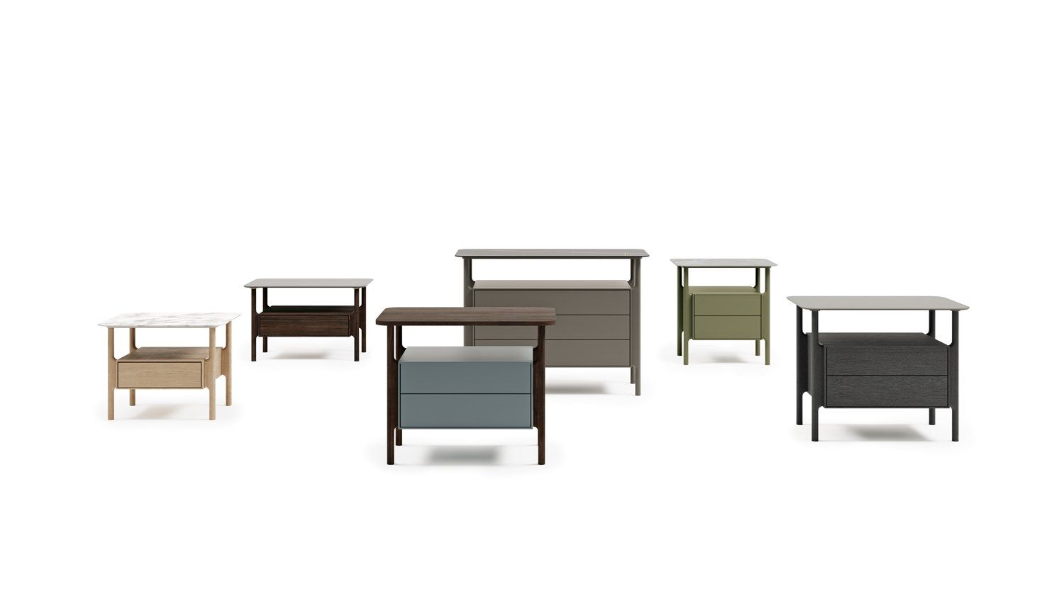 TEPU Rectangular bedside table with drawers By Dall'Agnese | design ...