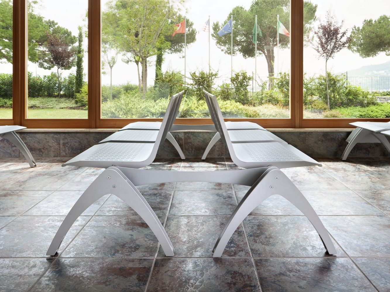 TERMINAL | Steel beam seating By ALMA DESIGN design Nicola Cacco
