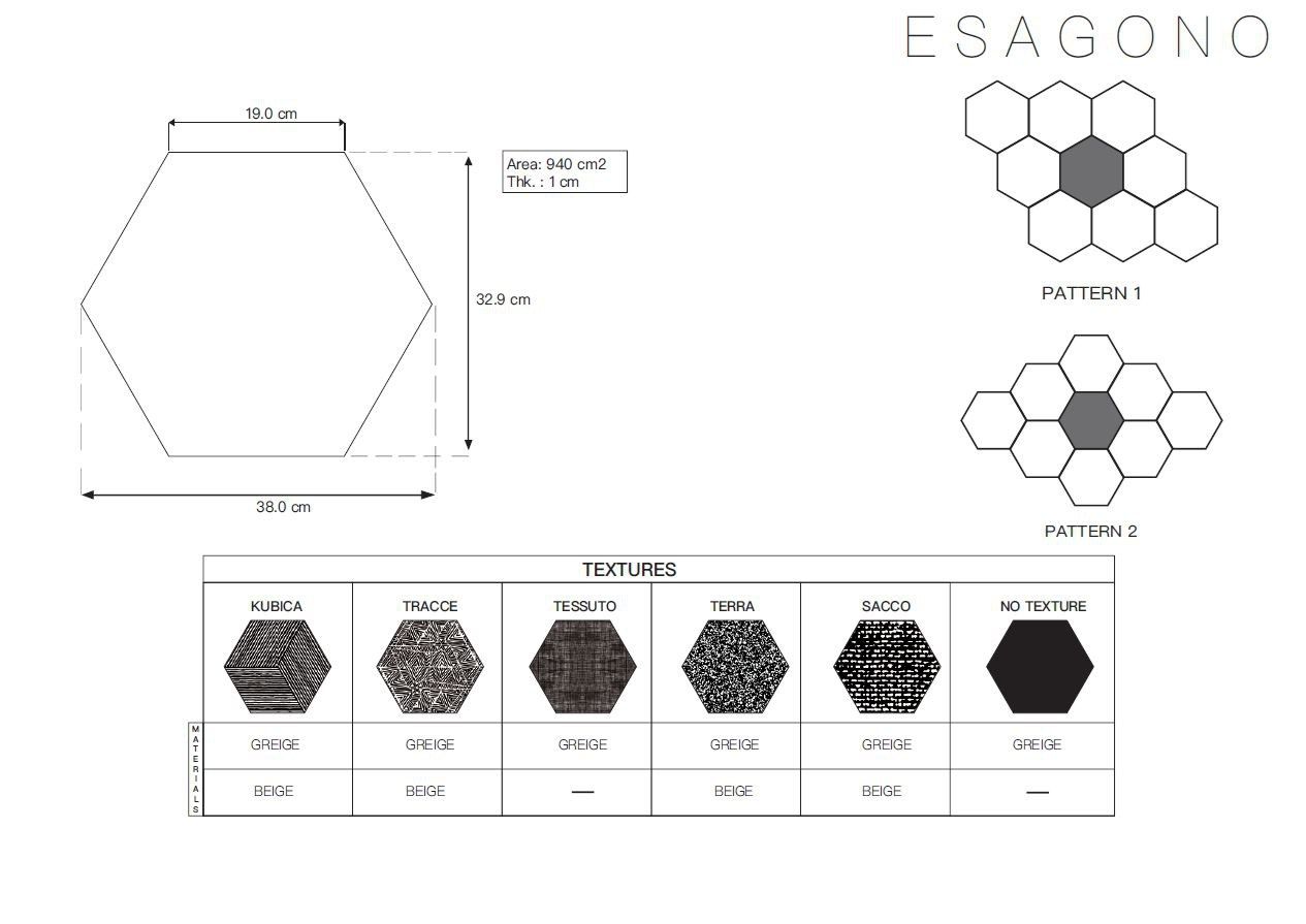 Indoor natural stone wall/floor tiles TERRA ESAGONO BEIGE Trame di ...