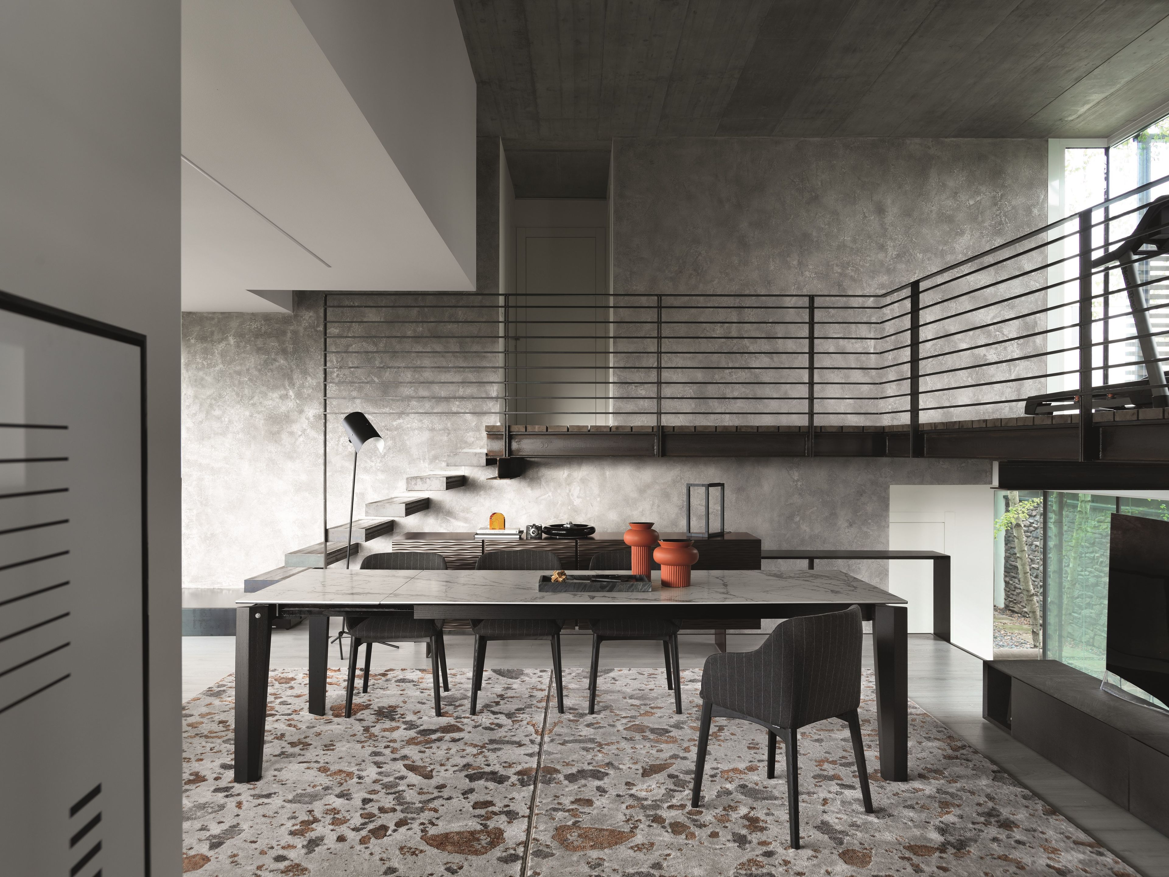 Rectangular synthetic fibre rug TERRAZZO By Calligaris