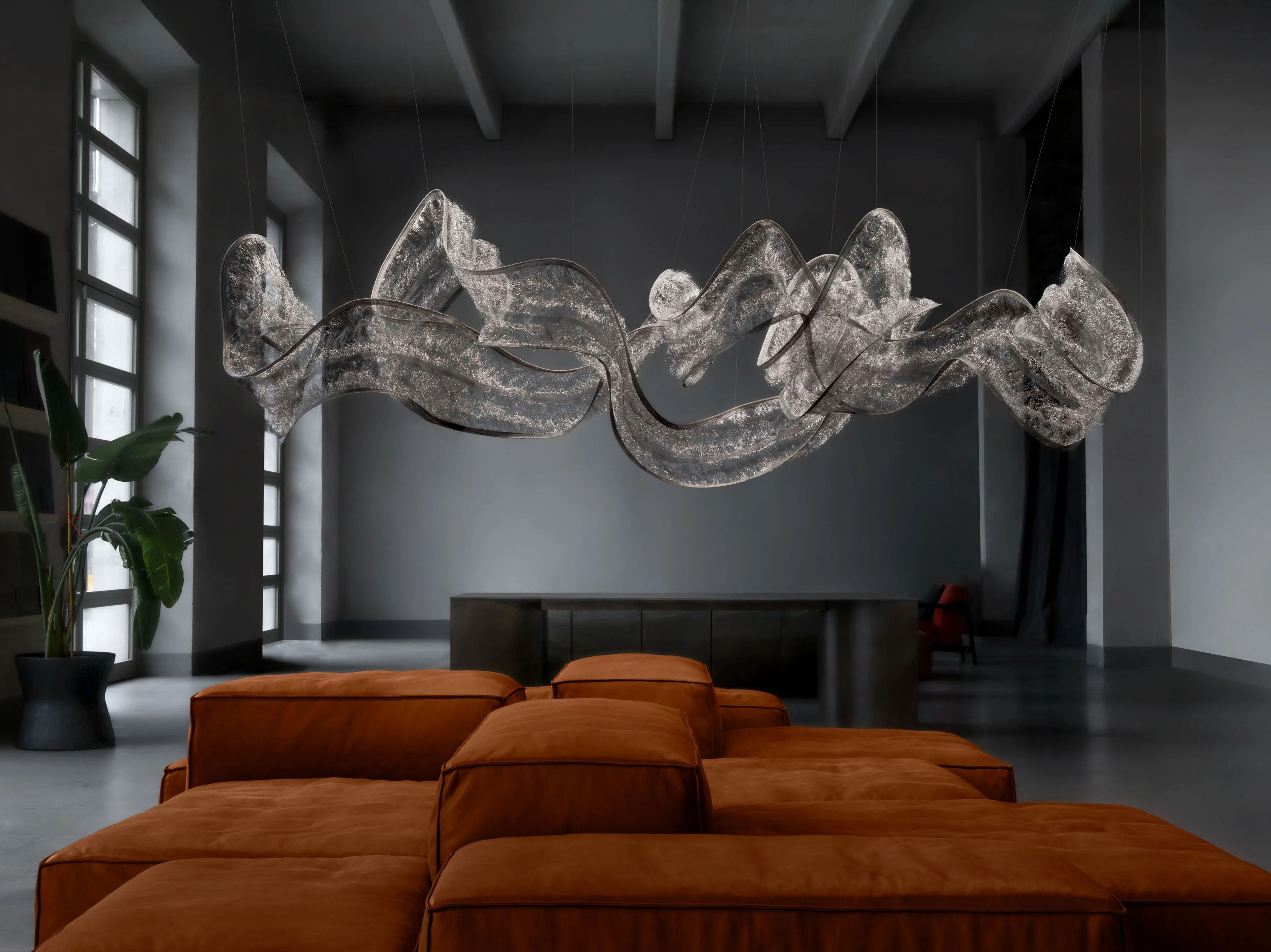 GENESIS DOUBLE RIBBON Pendant lamp By TERZANI