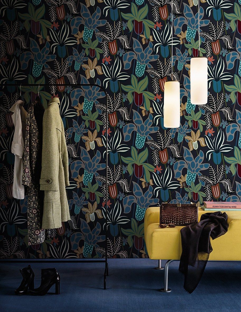 Wallpaper with floral pattern THE GARDEN By Wall&decò design Lorenzo De ...