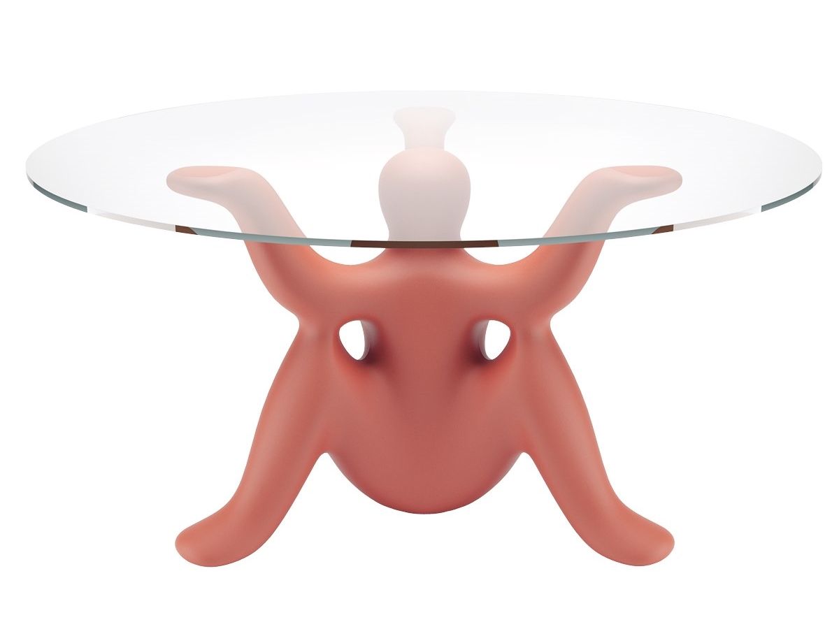 HELPYOURSELF Round polyethylene table By Qeeboo | design Philippe Starck