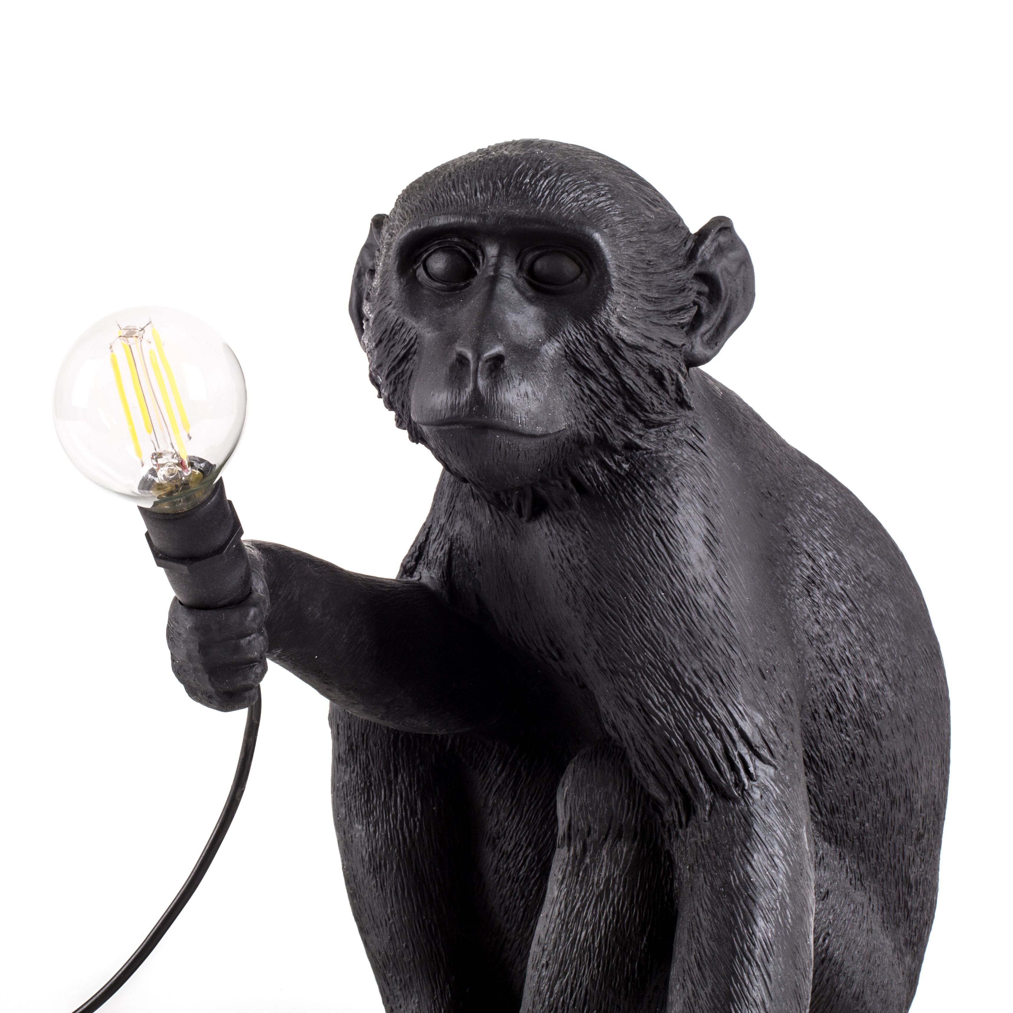 THE MONKEY LAMP BLACK SITTING floor lamp By Seletti design Marcantonio