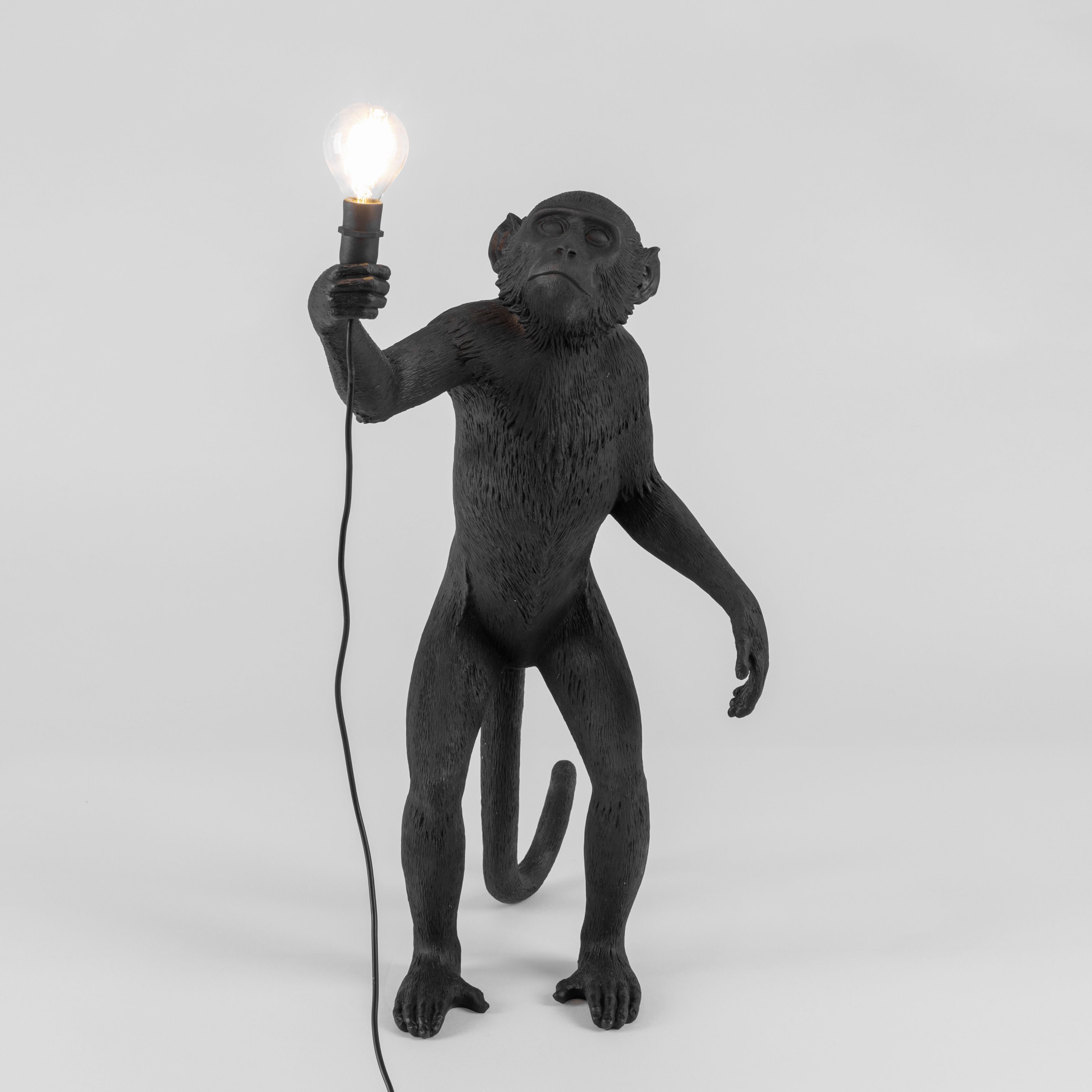 THE MONKEY LAMP BLACK STANDING Floor lamp By Seletti