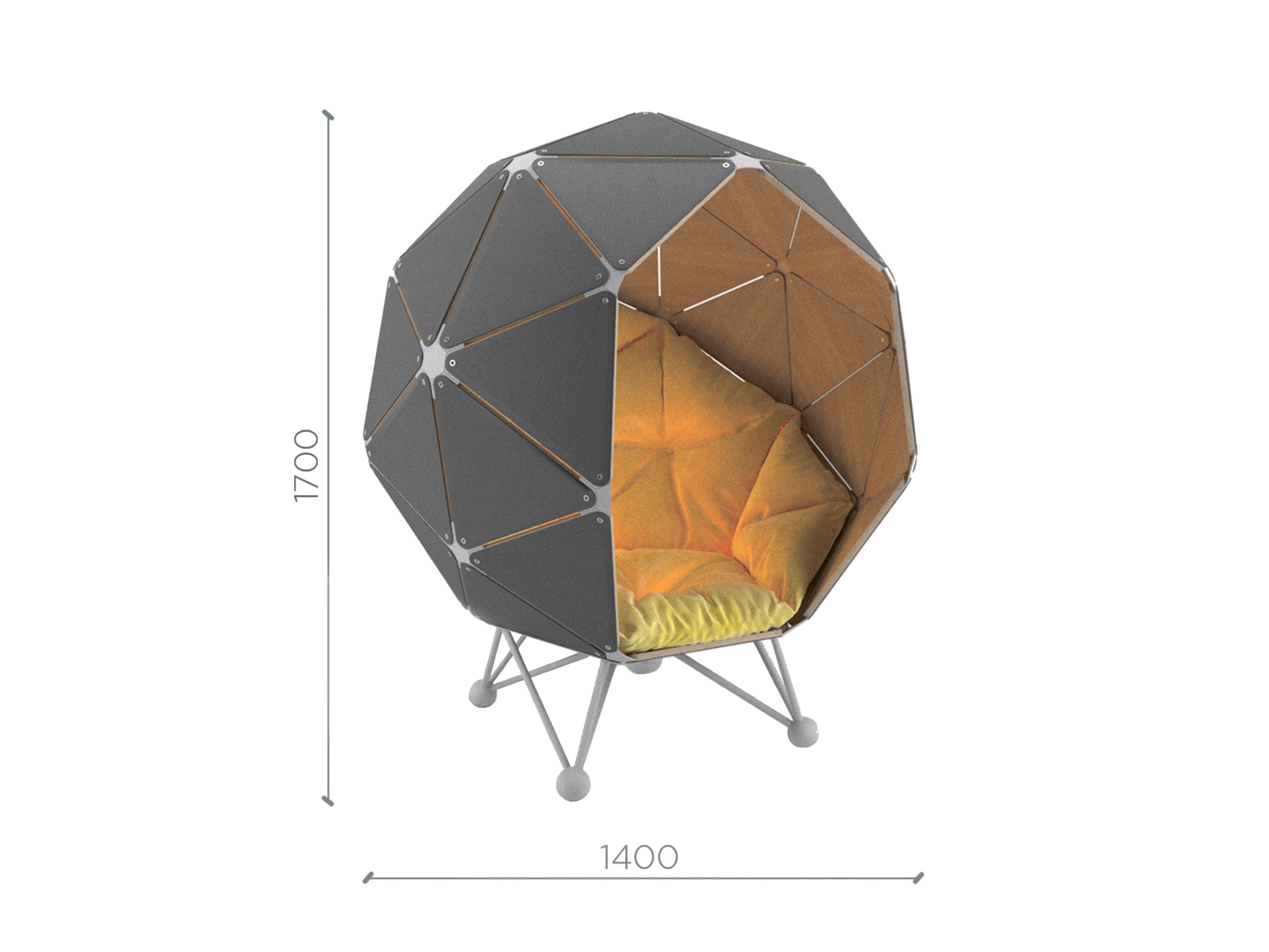 High-back lobby chair THE PLANET By MZPA