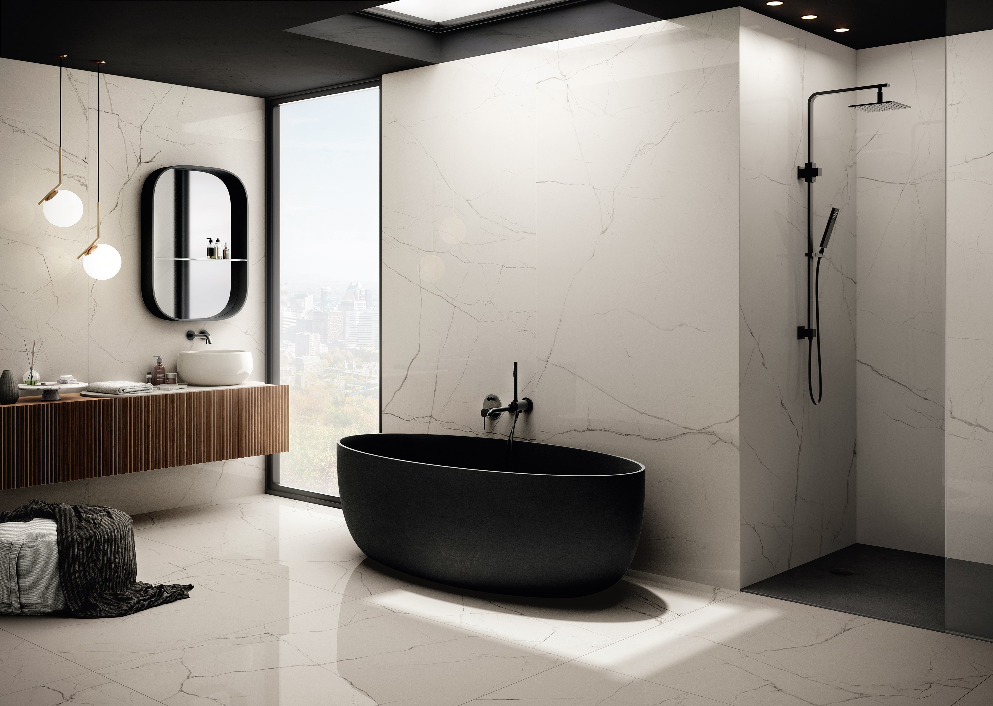 THE ROOM - STA VP Porcelain stoneware wall/floor tiles with marble ...