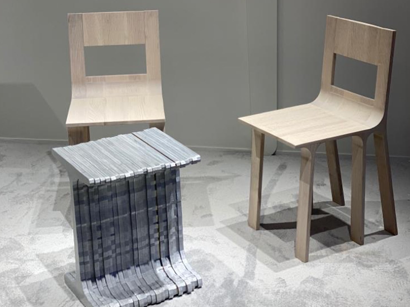 Open back ash chair THEO By Paolo Castelli design Hubert de Malherbe ...