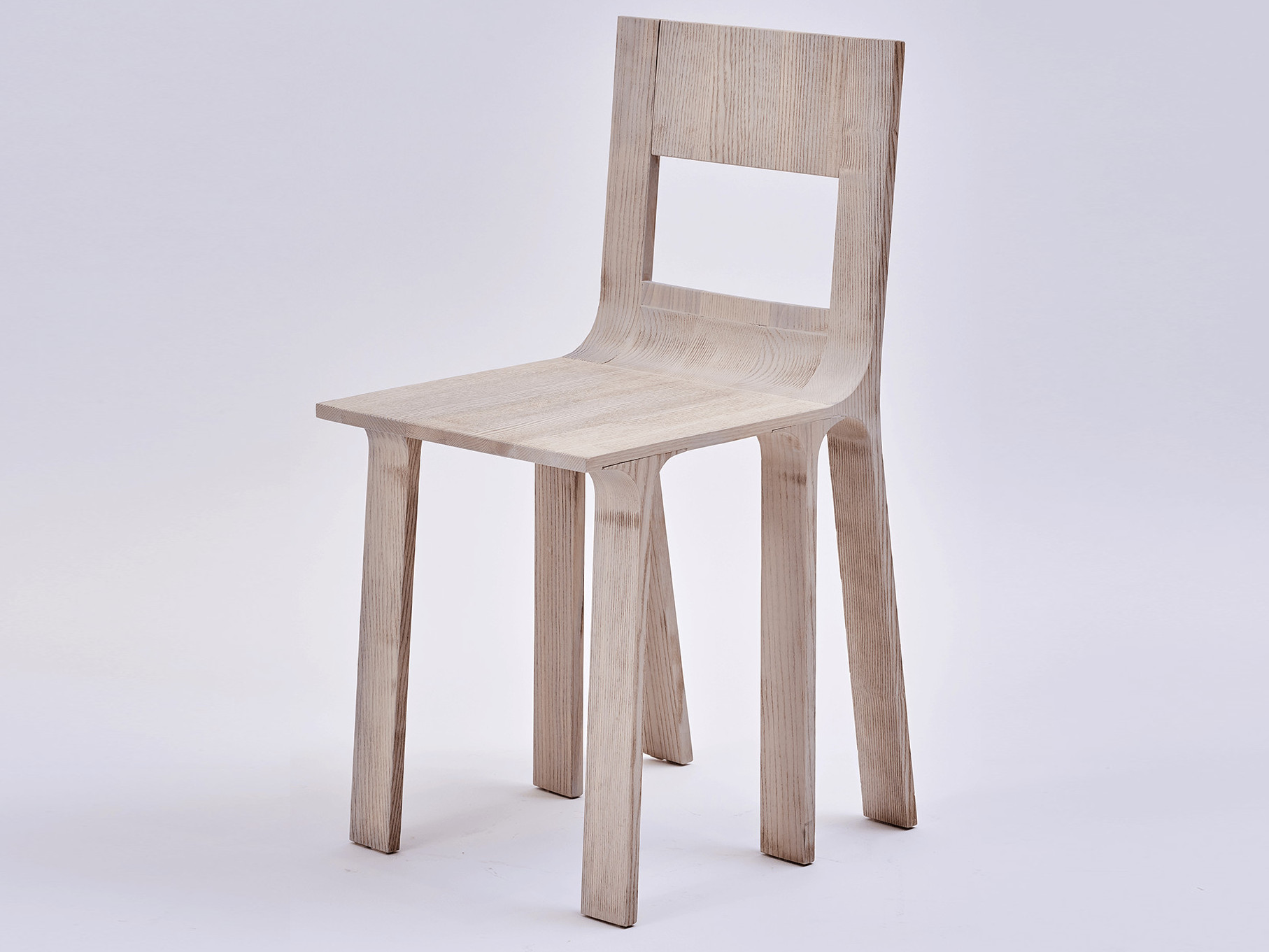 Open back ash chair THEO By Paolo Castelli design Hubert de Malherbe ...