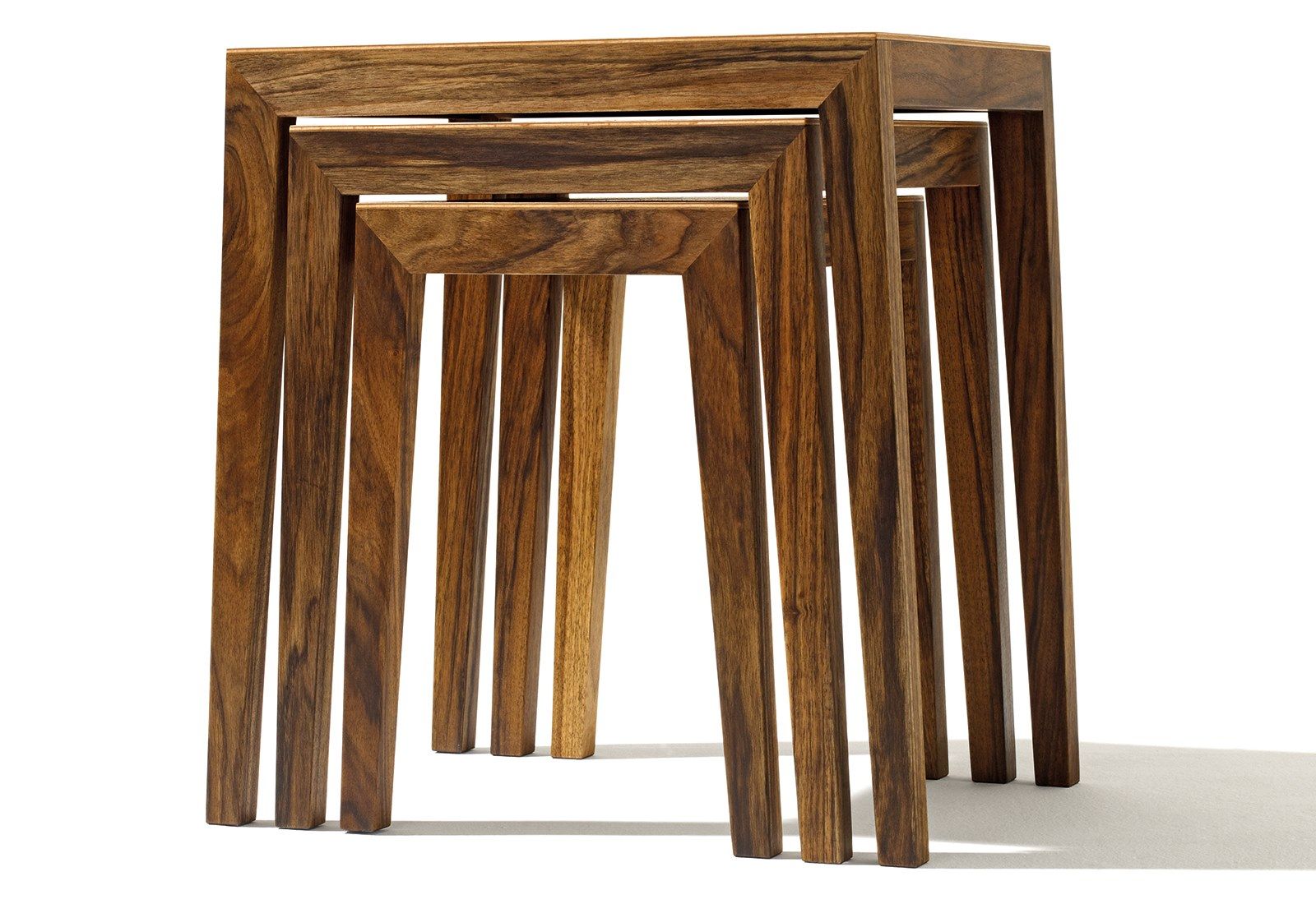 THEO TABLE | Stackable coffee table Low stackable square solid wood ...