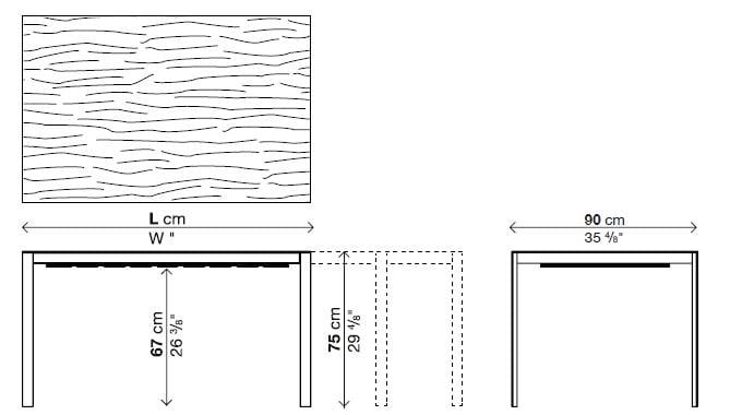 THIN-K WOOD Extending table By Kristalia